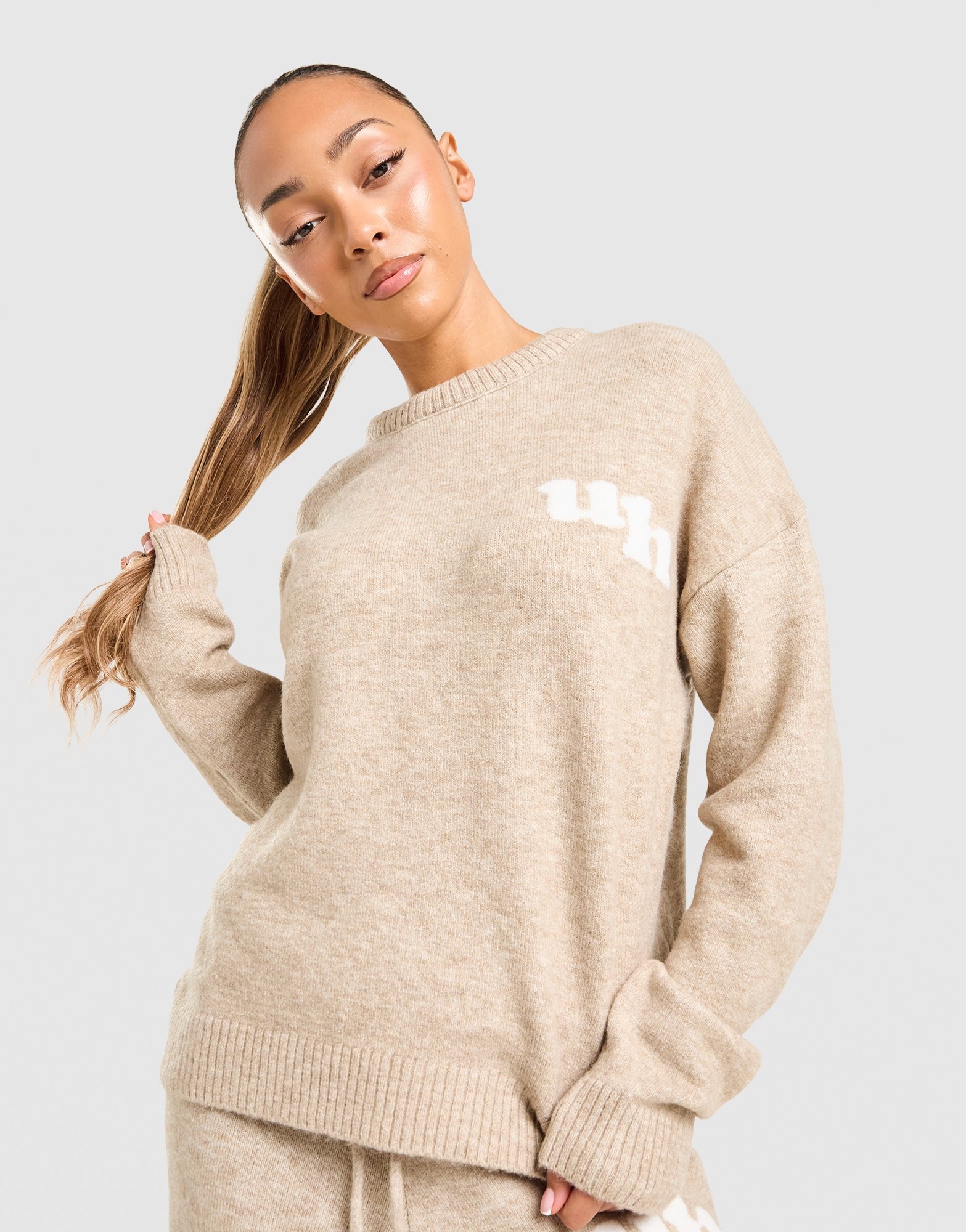 Brown Unlike Humans Knit Crew Sweatshirt | JD Sports UK