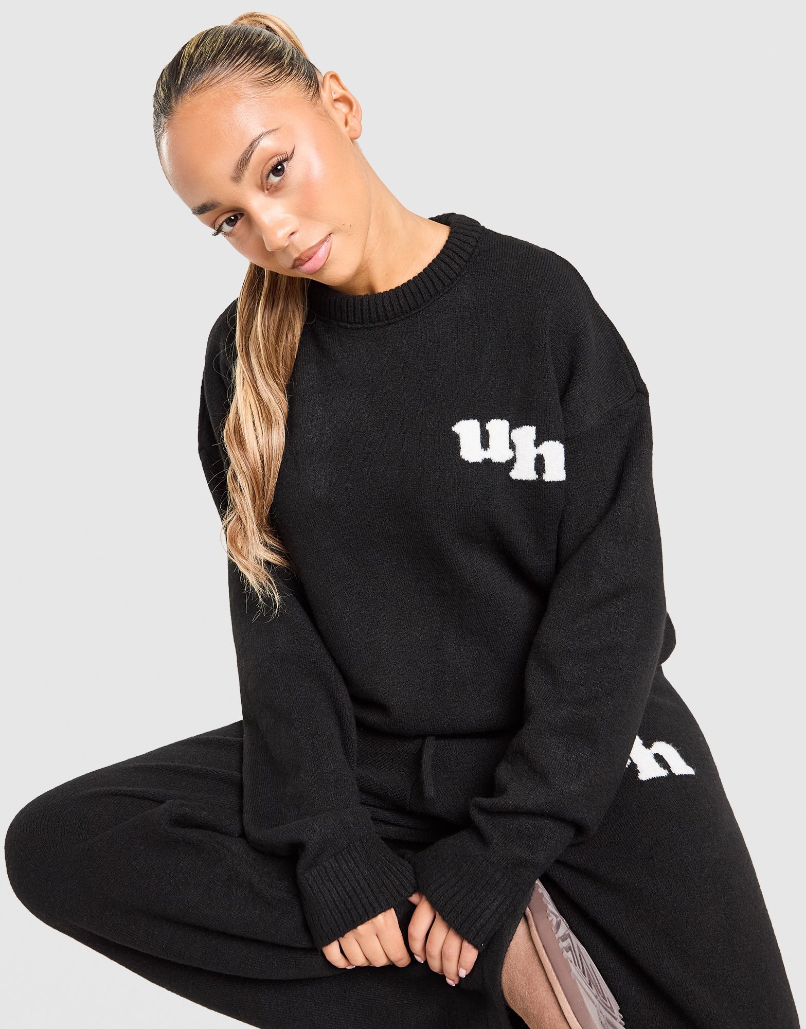 Black Unlike Humans Knit Crew Sweatshirt - JD Sports Global