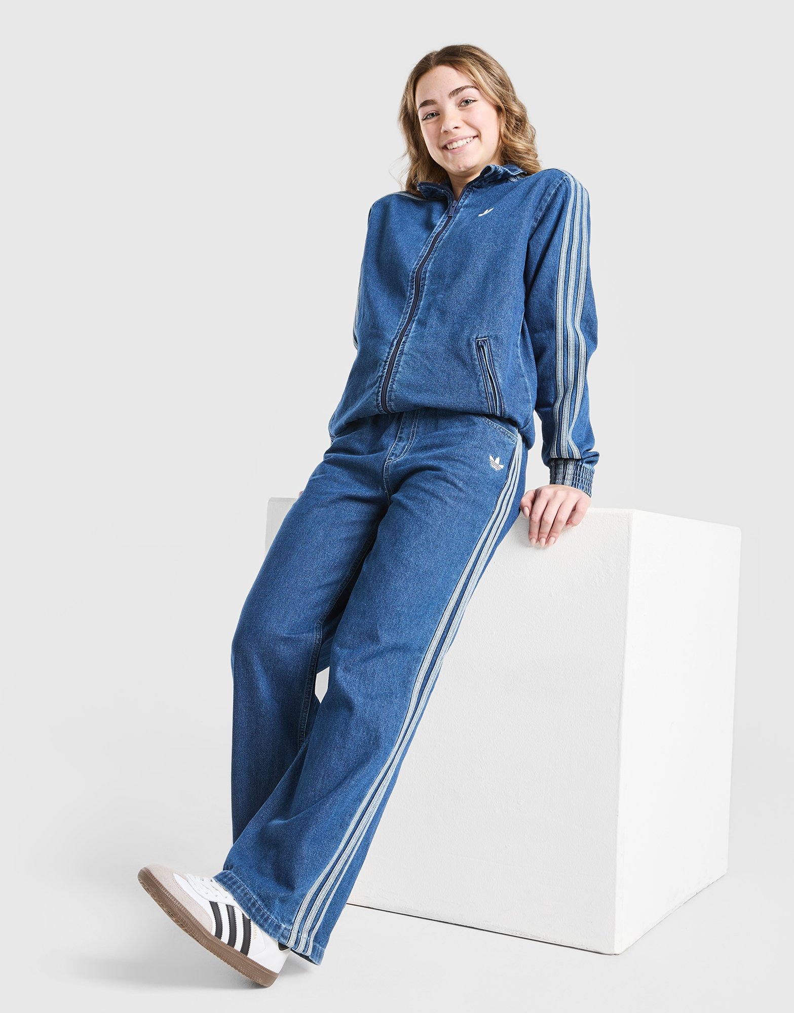 Blue adidas Originals Girls' Denim Jeans Junior - JD Sports Australia