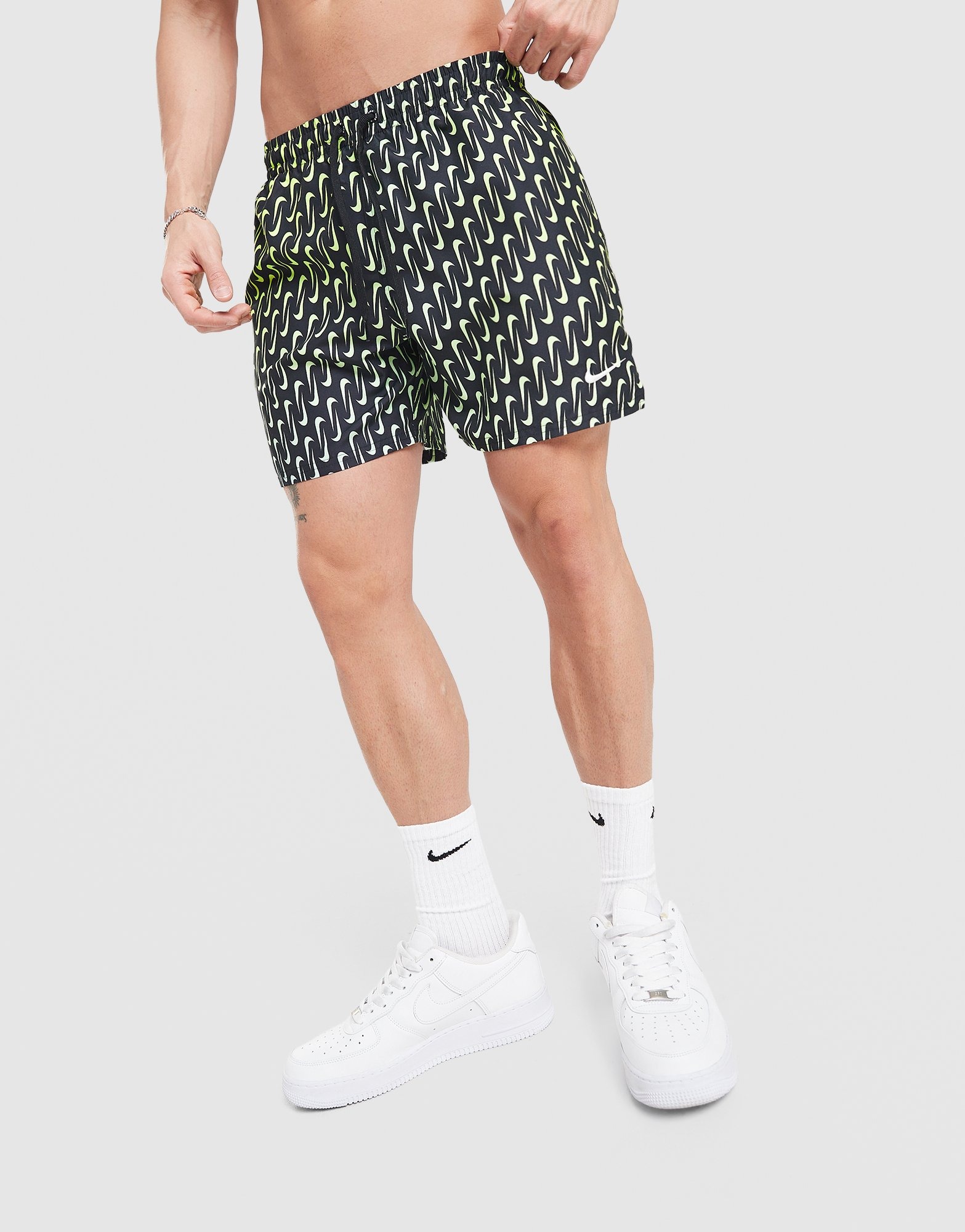 Black Nike Swoosh Link Fade Swim Shorts | JD Sports UK