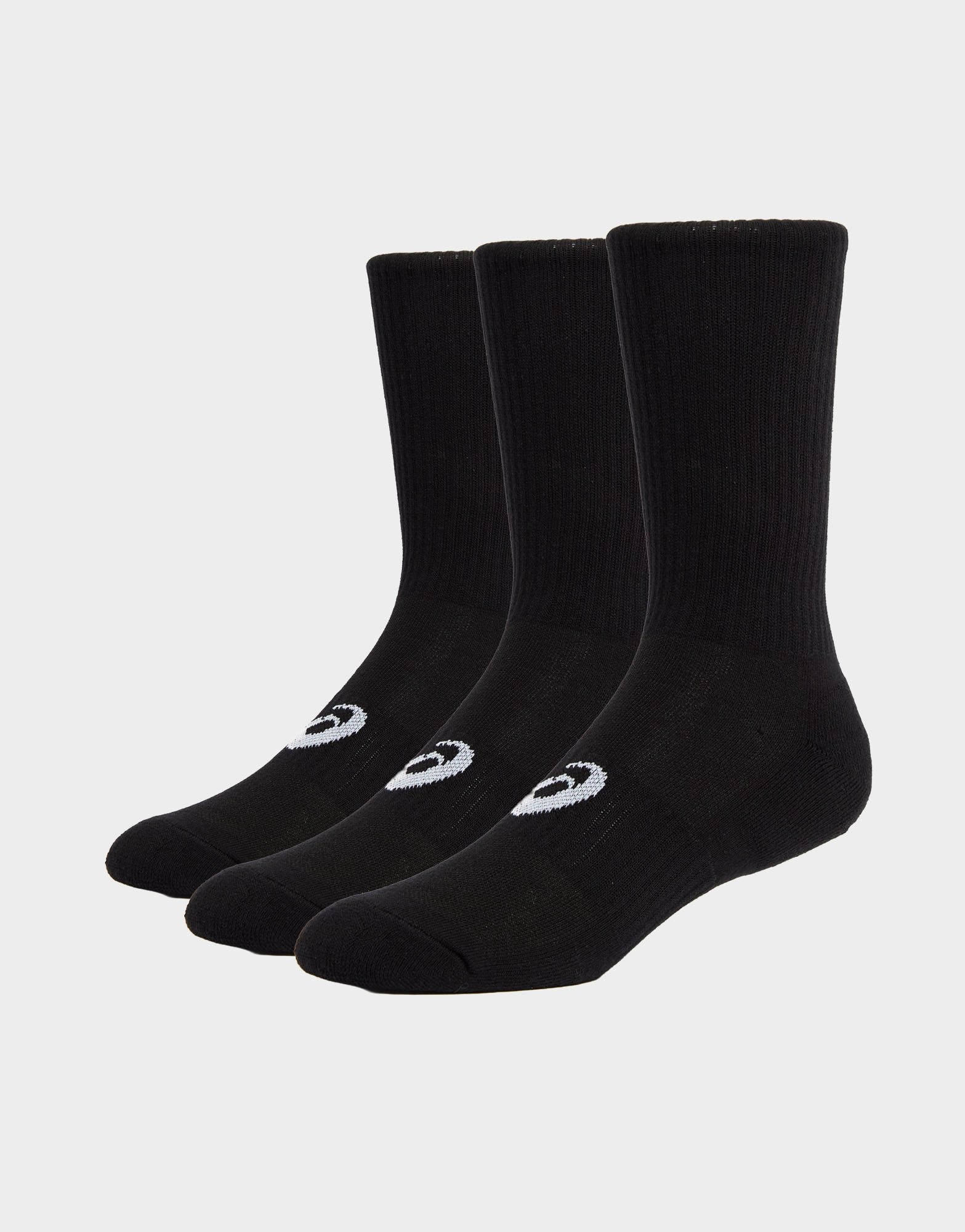 Black ASICS 3-Pack Crew Socks - JD Sports Global
