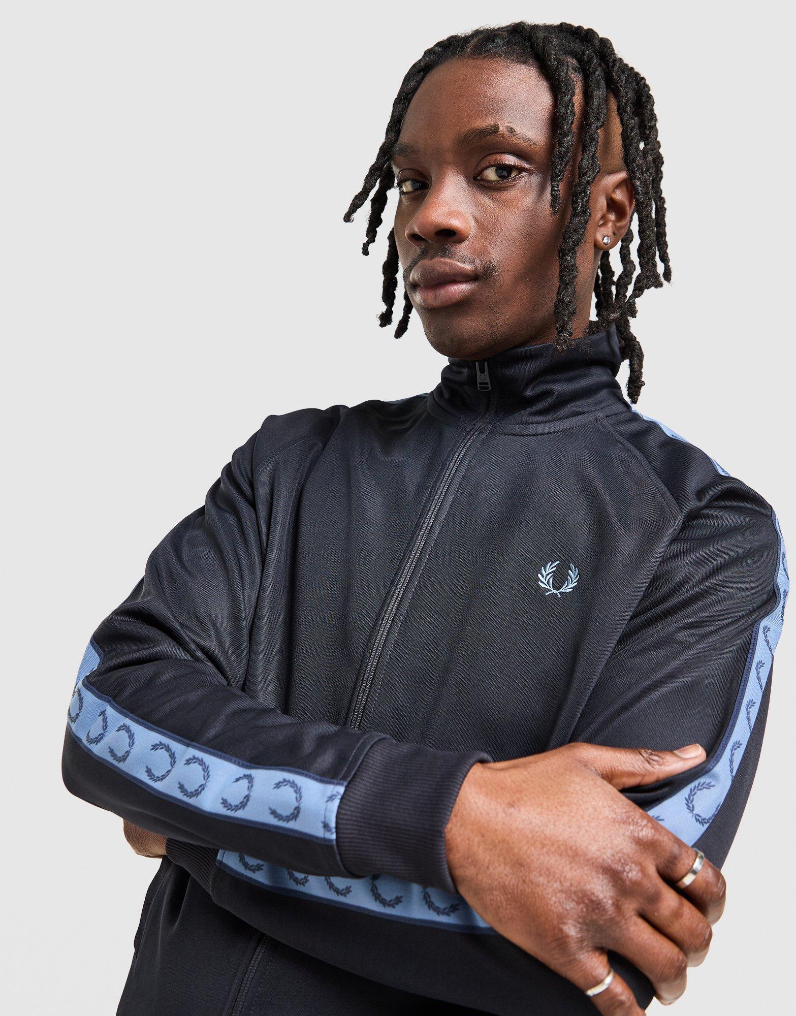 Dark Blue Fred Perry Tape Track Top - JD Sports Global