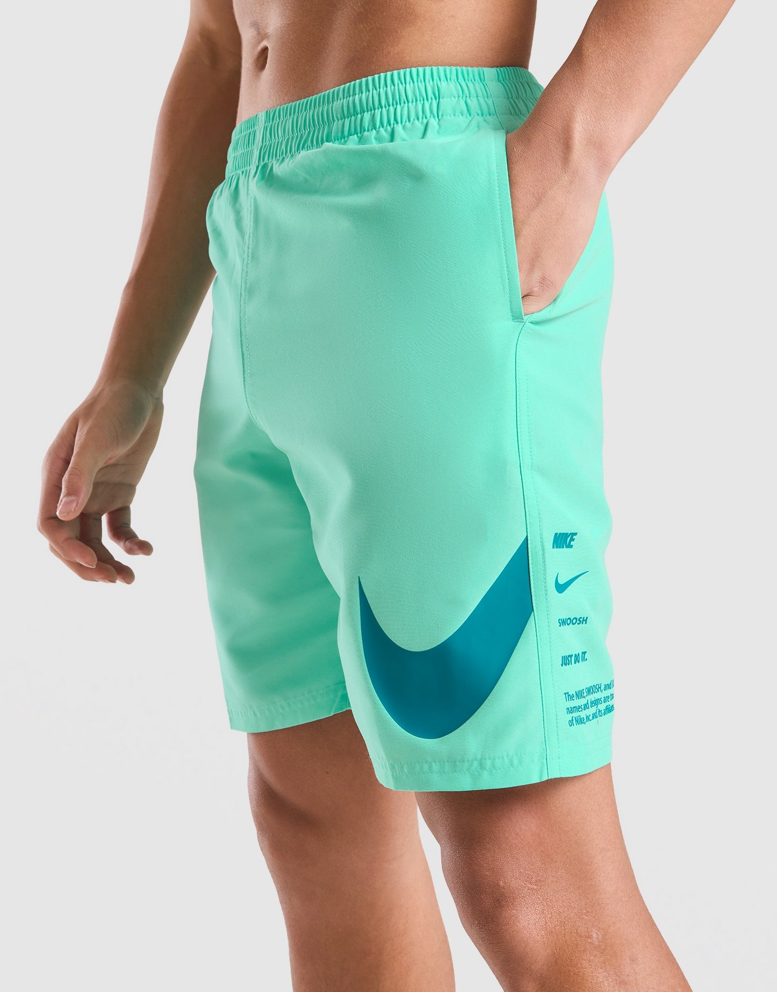 Blue Nike Swoosh Swim Shorts Junior - JD Sports Australia