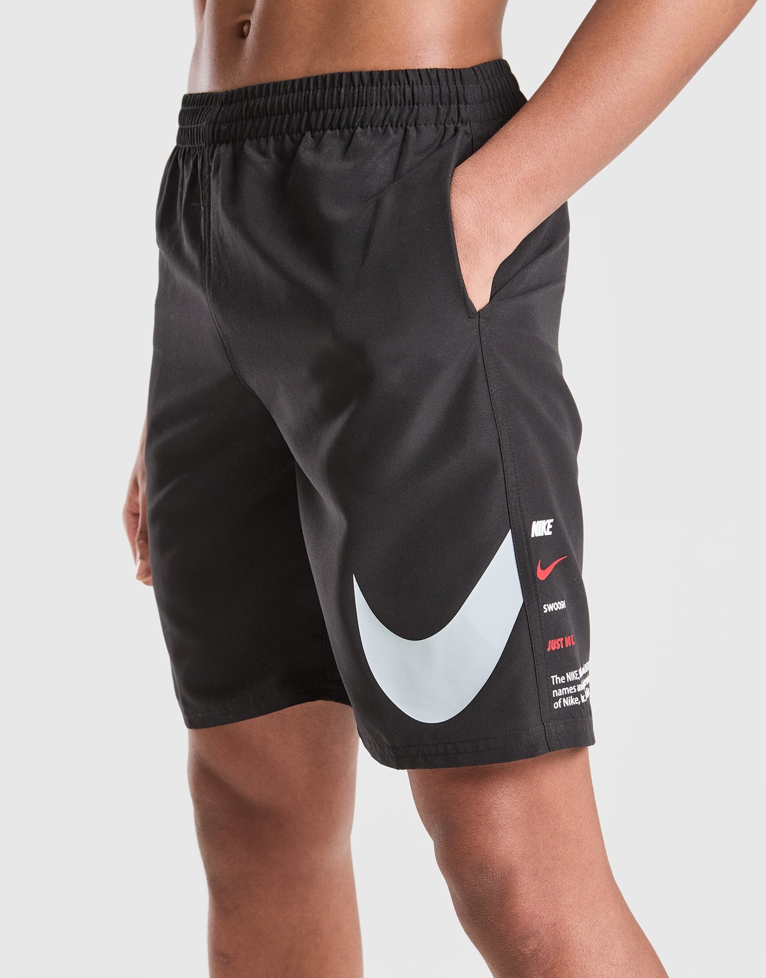 Black Nike Swoosh Swim Shorts Junior - JD Sports NZ