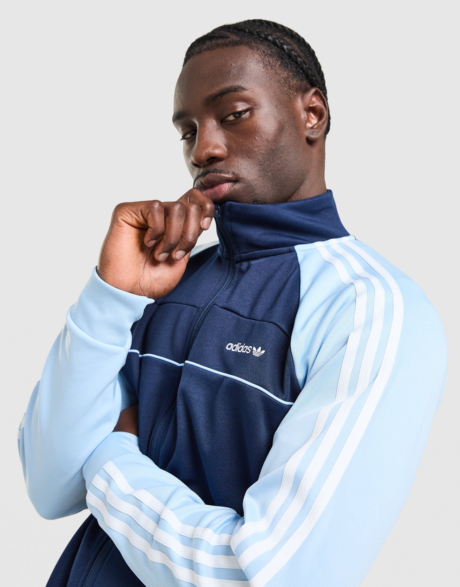 Blue adidas Originals Colour Block Retro Track Top - JD Sports Australia