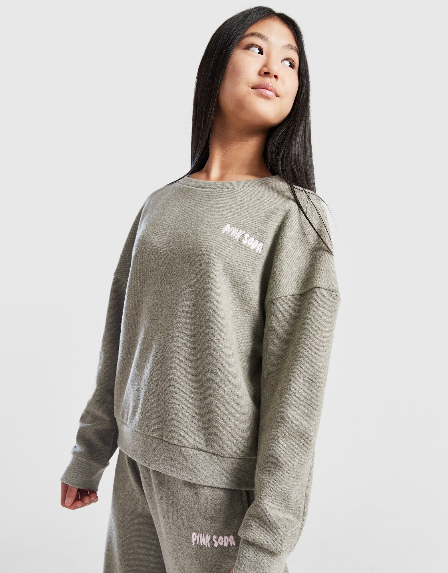 Green Pink Soda Sport Girls' Ava Knit Crew Sweatshirt Junior | JD Sports UK