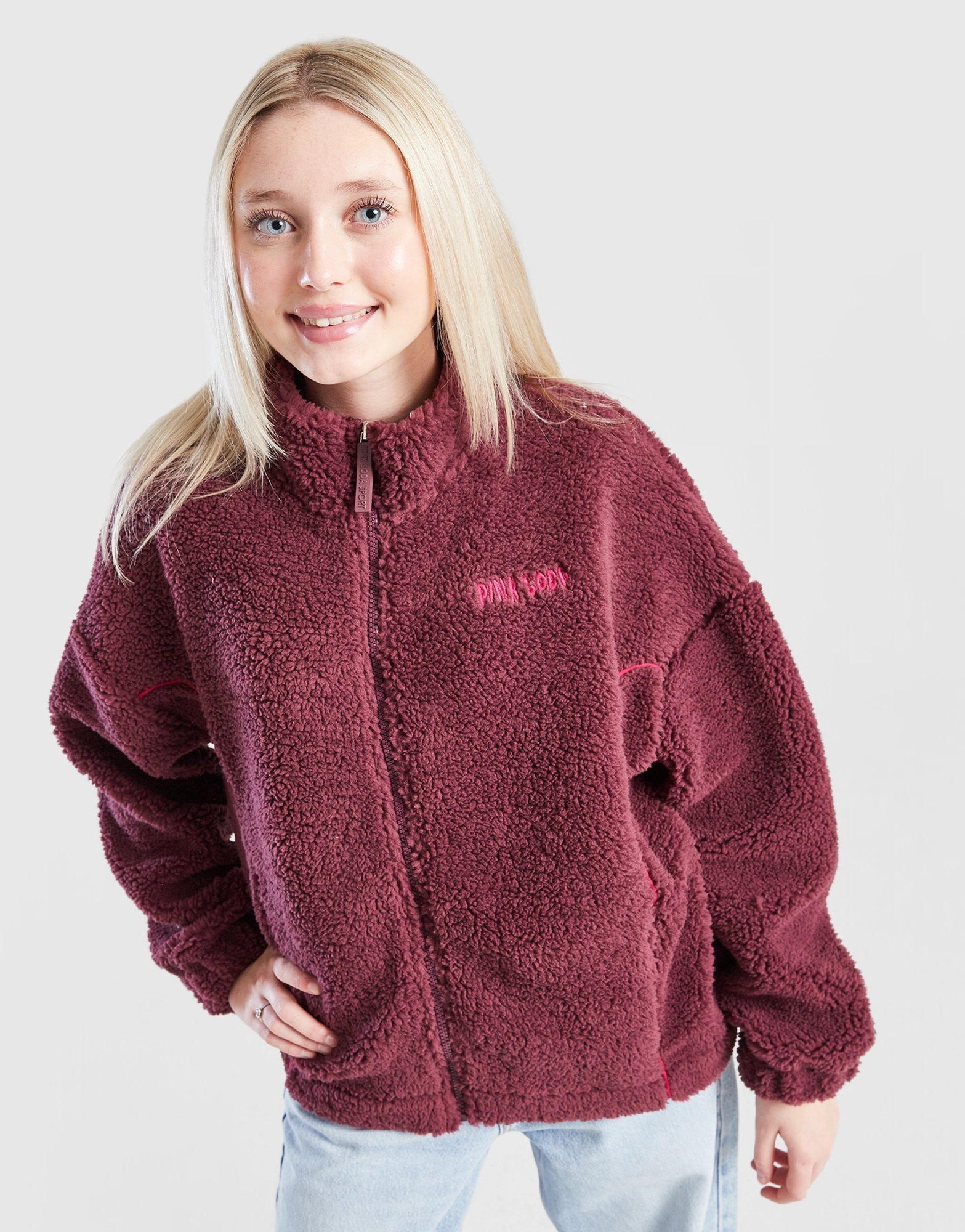 Purple Pink Soda Sport Girls' Borg Full Zip Fleece Junior - JD Sports ...