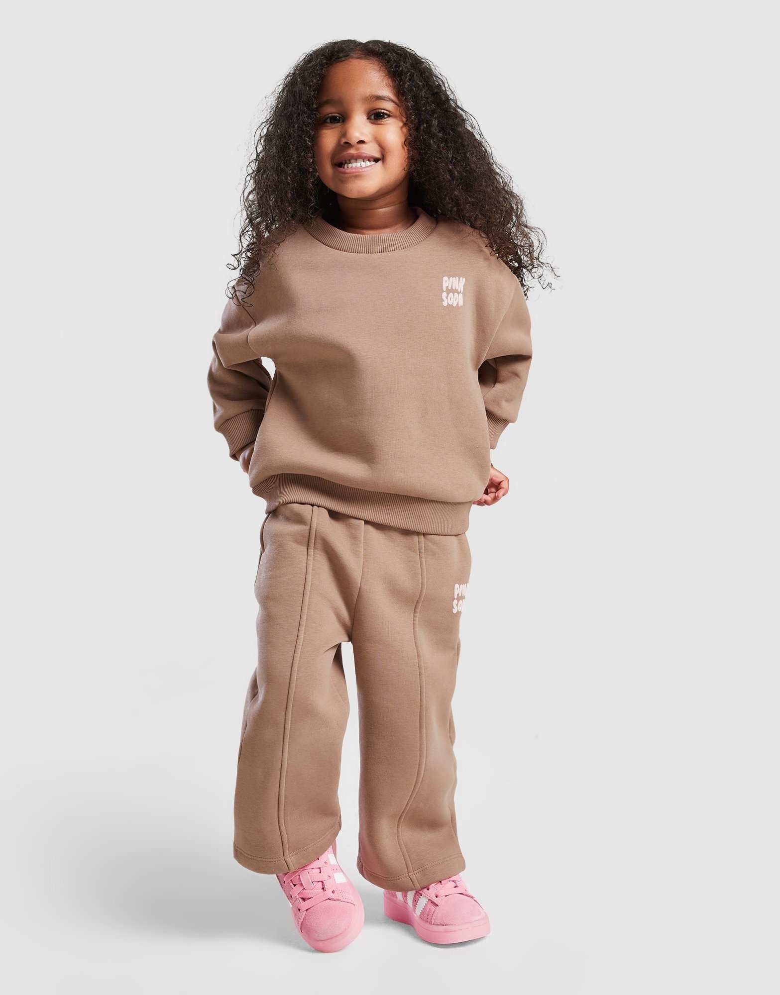 Brown Pink Soda Sport Girls' Mix Crew Tracksuit Infant | JD Sports UK