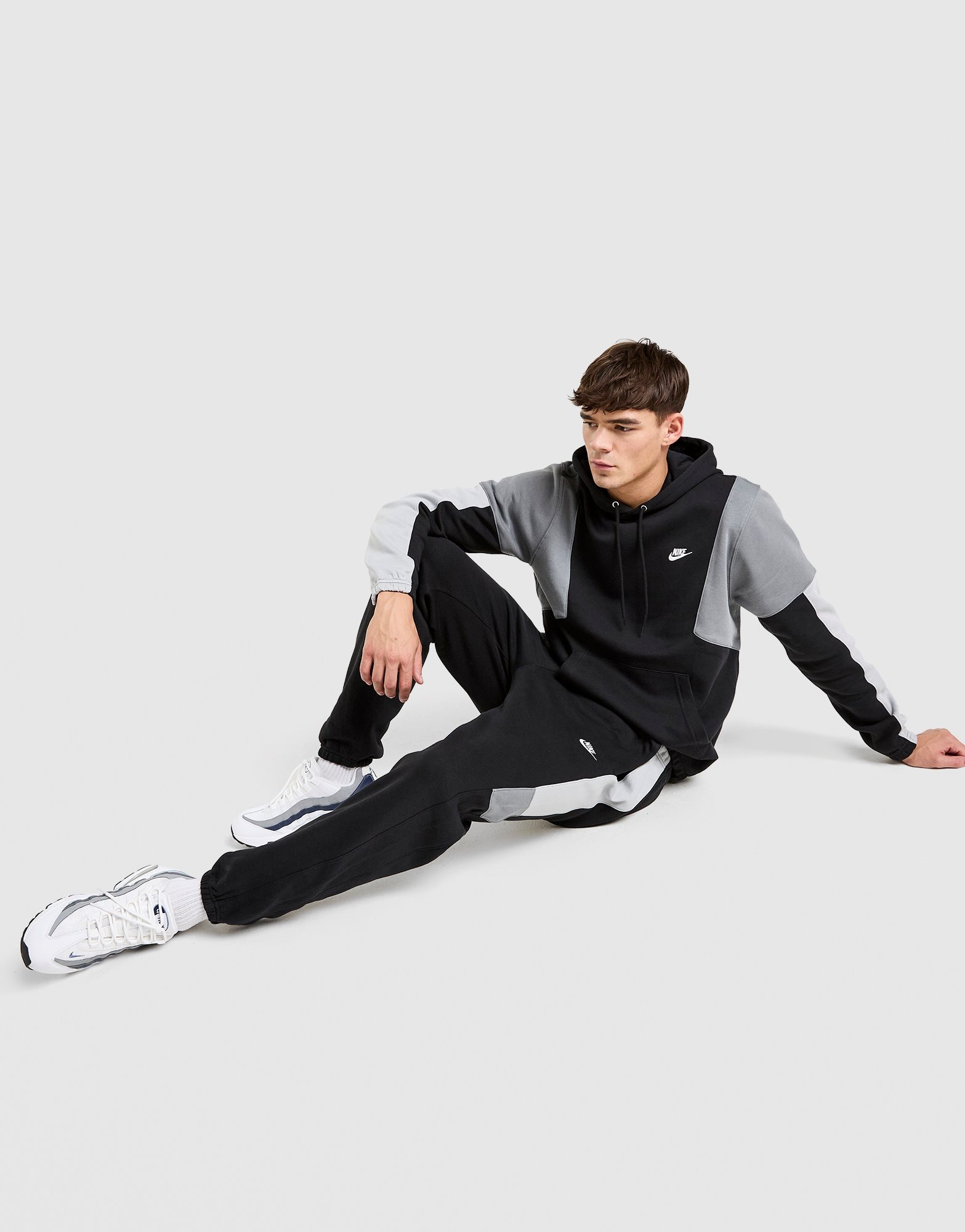 Black Nike Club Fleece Colour Block Joggers - JD Sports Global