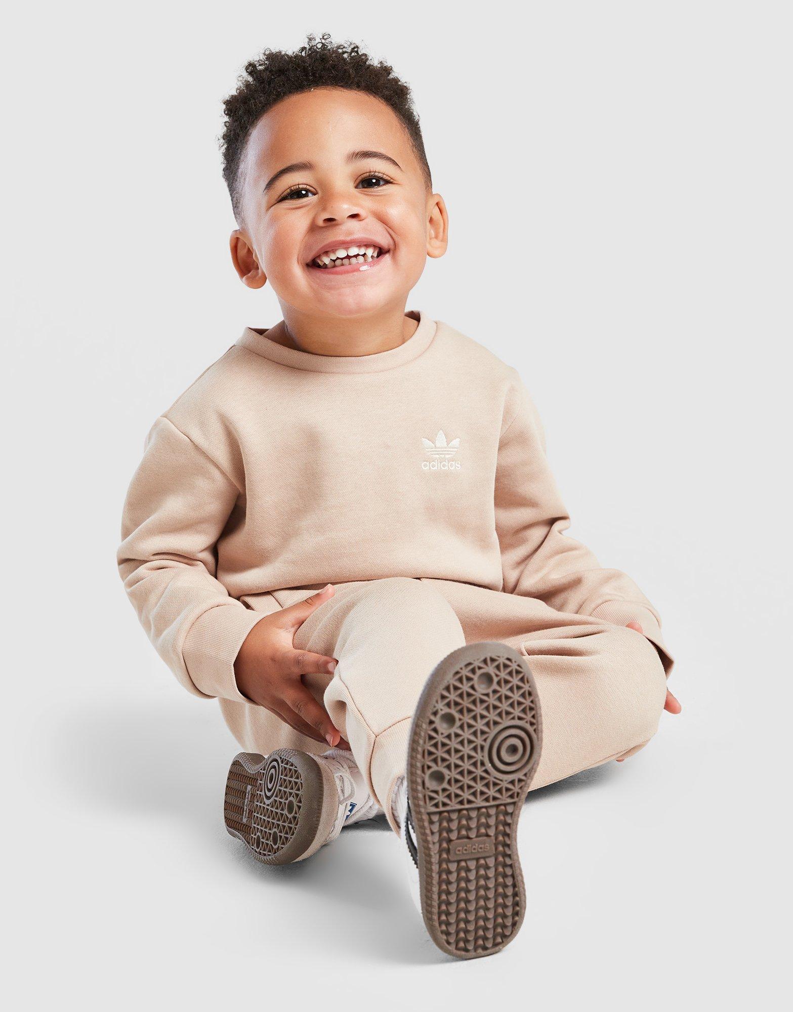 Brown adidas Originals Trefoil Crew Tracksuit Infant - JD Sports NZ