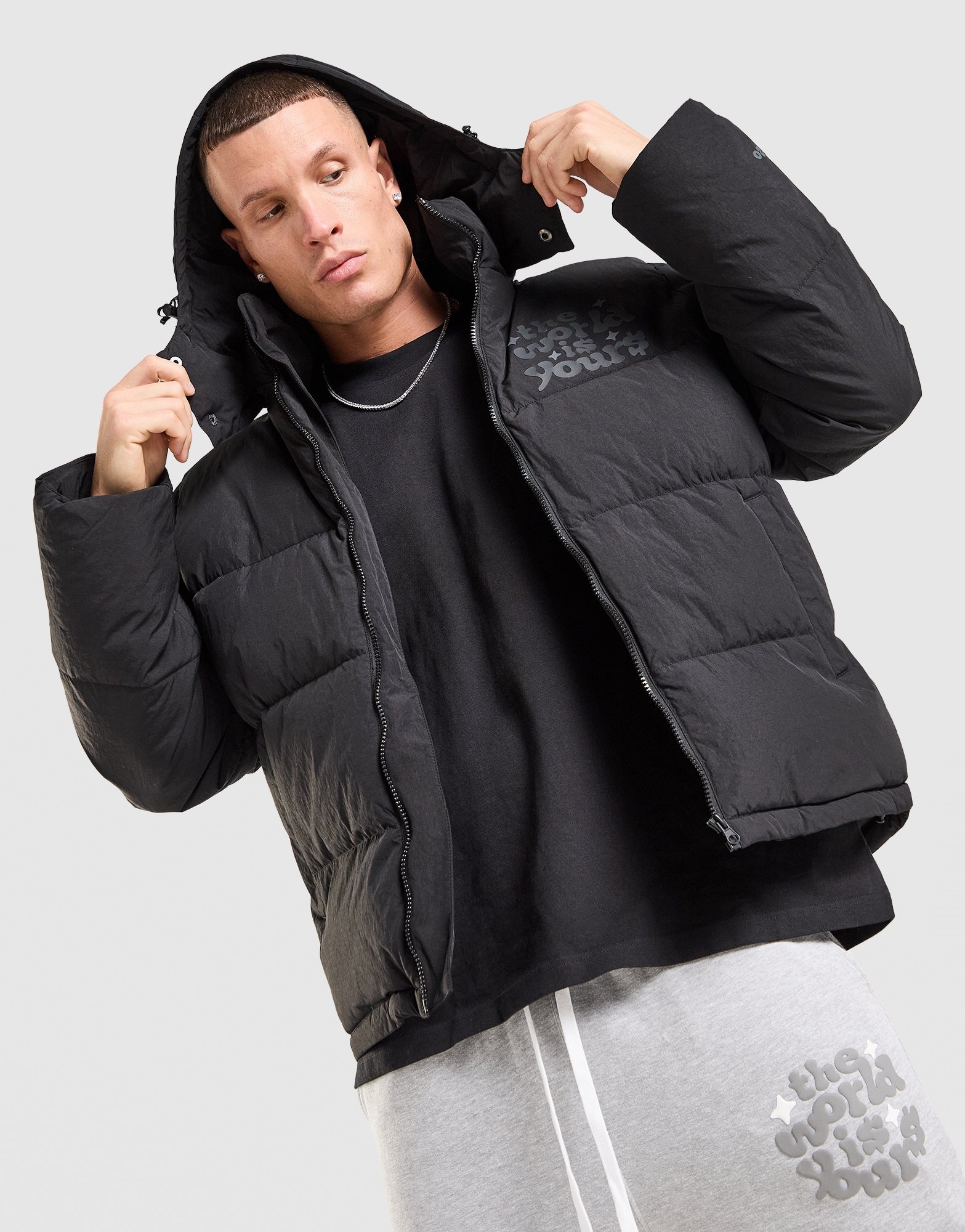 Black Lorenzo World Puffer Jacket - JD Sports Global