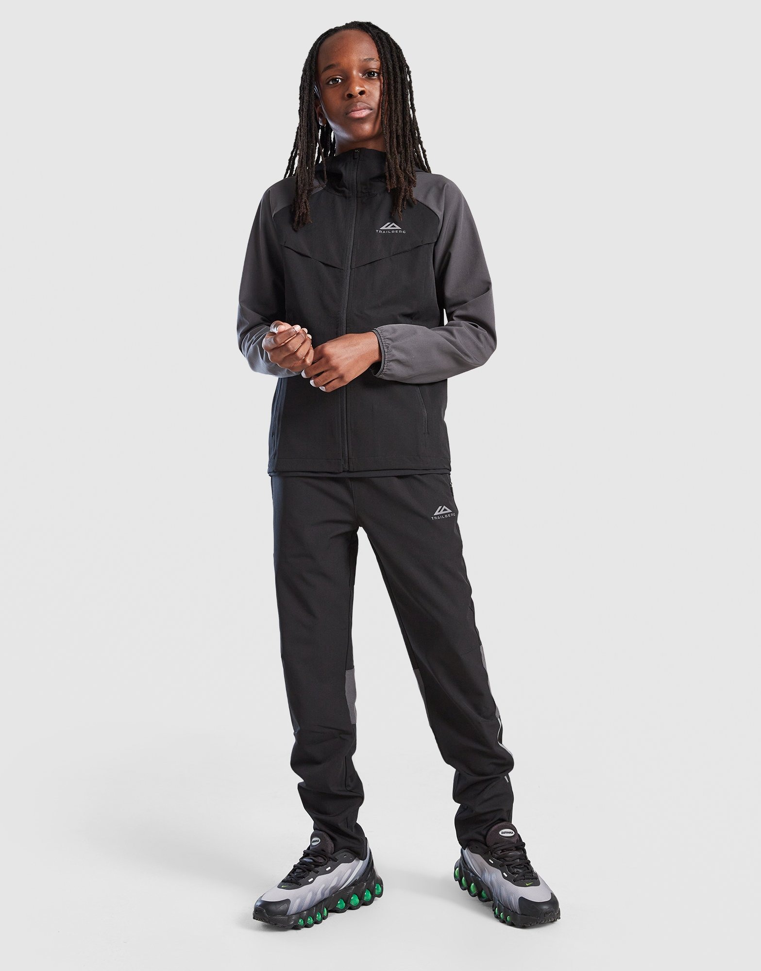 Black Trailberg Rapid Keyline Windbreaker Jacket Junior | JD Sports UK