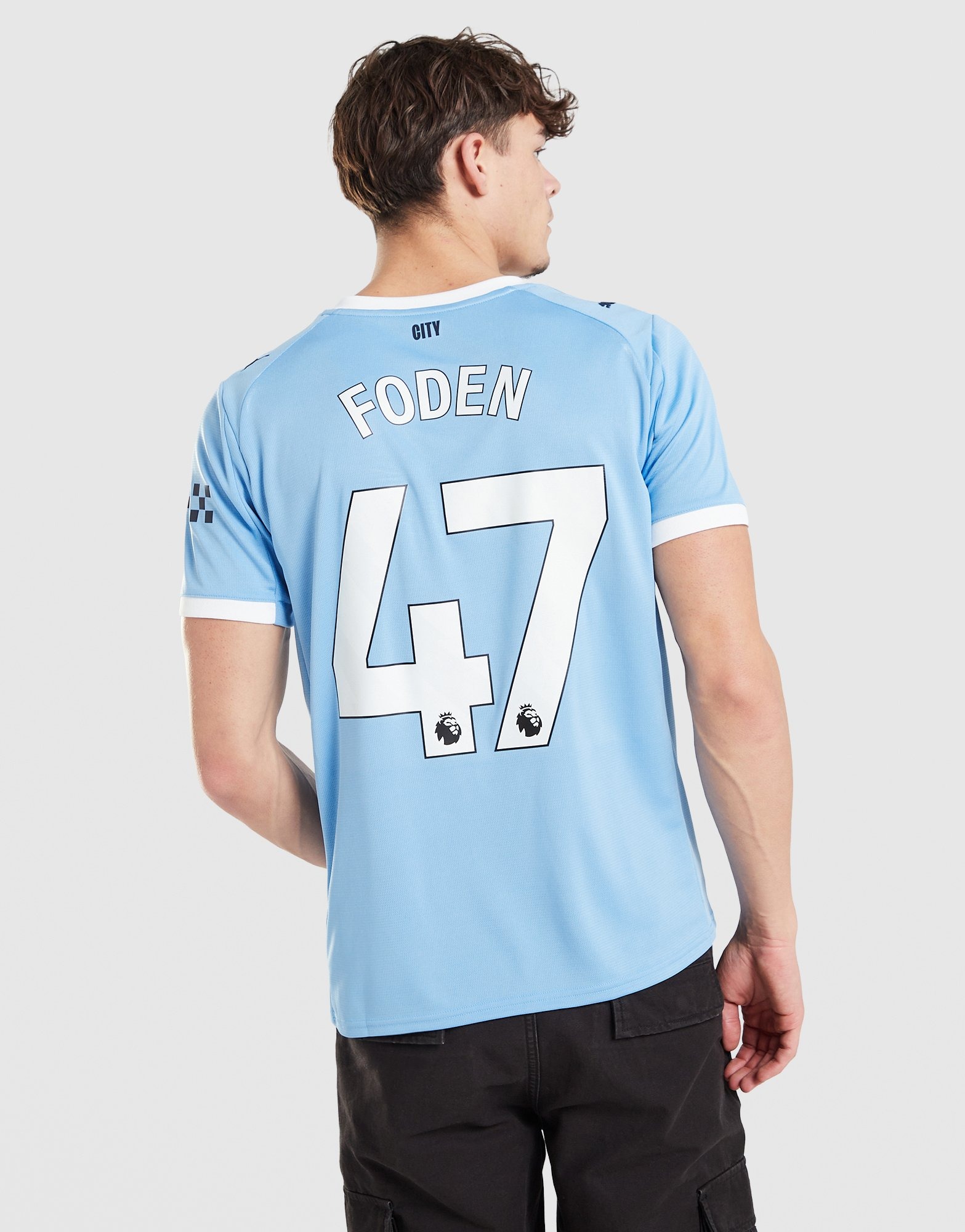 Blue PUMA Manchester City FC 2025/26 Foden #47 Home Shirt - JD Sports ...