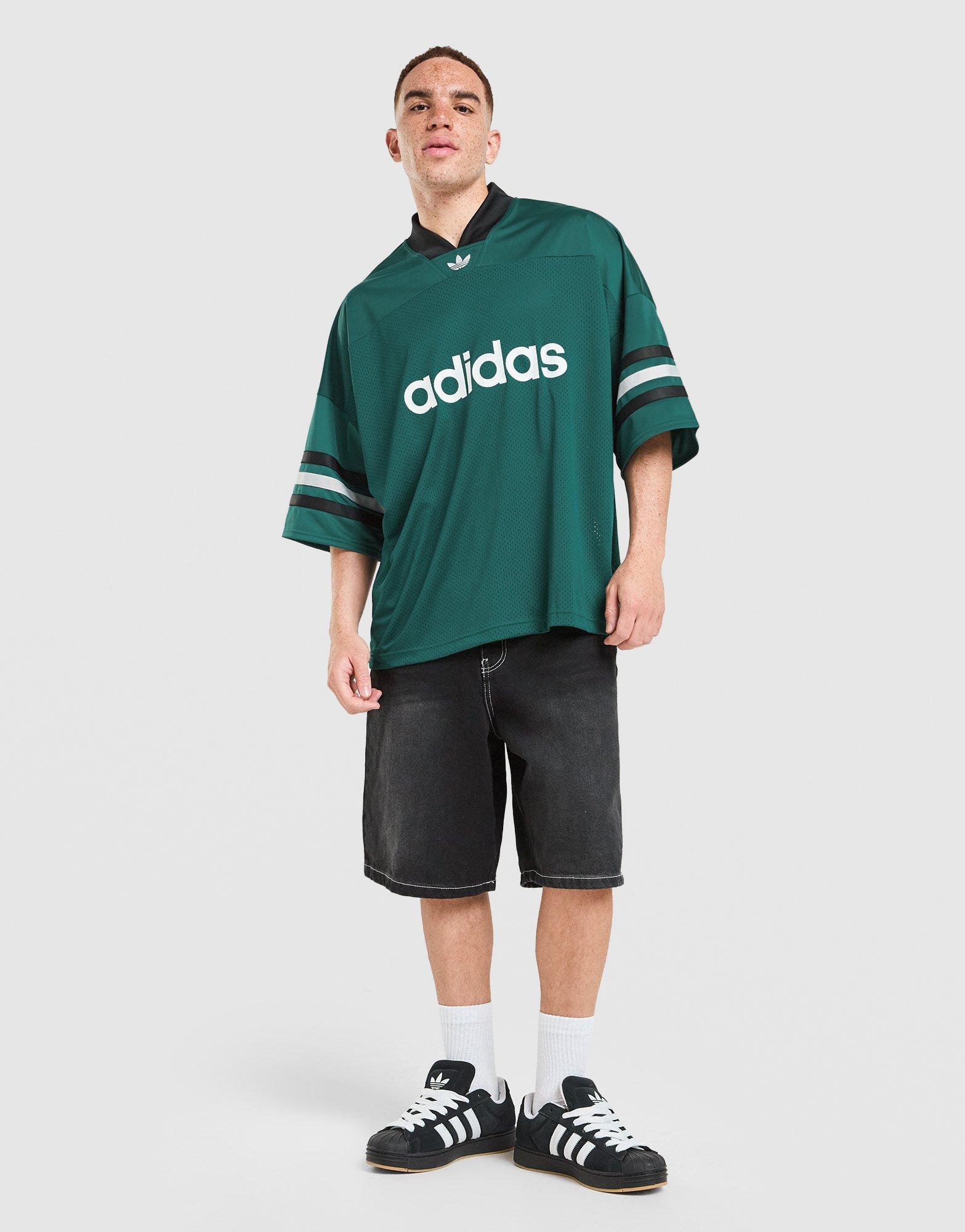 adidas Originals Adicolor Oversized Football Jersey Grün - JD Sports ...