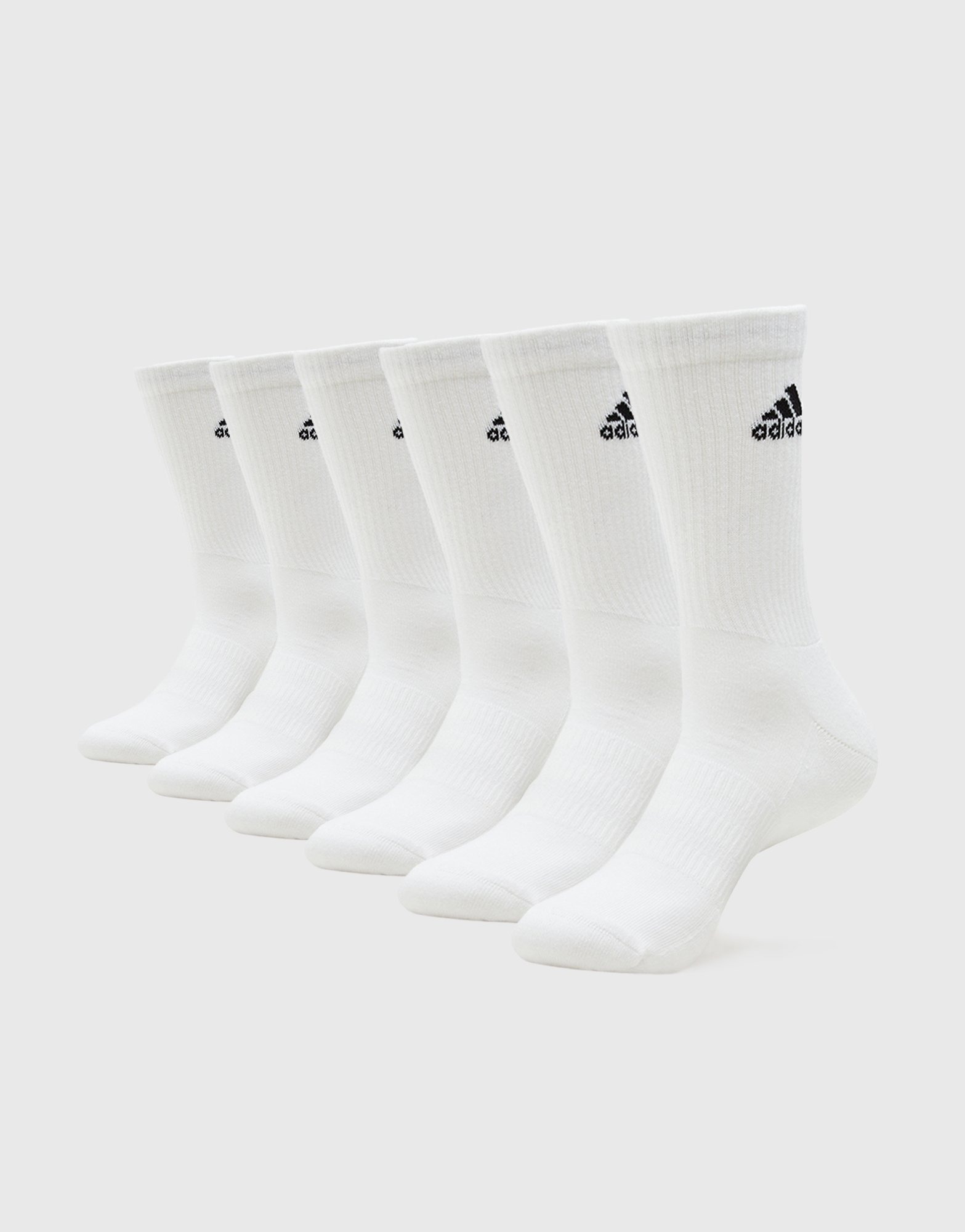 White adidas Crew Socks 6 Pack - JD Sports