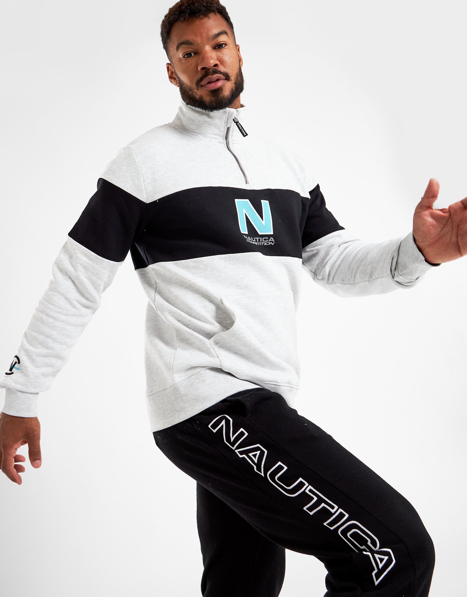 Grey NAUTICA Colourblock Track Top - JD Sports