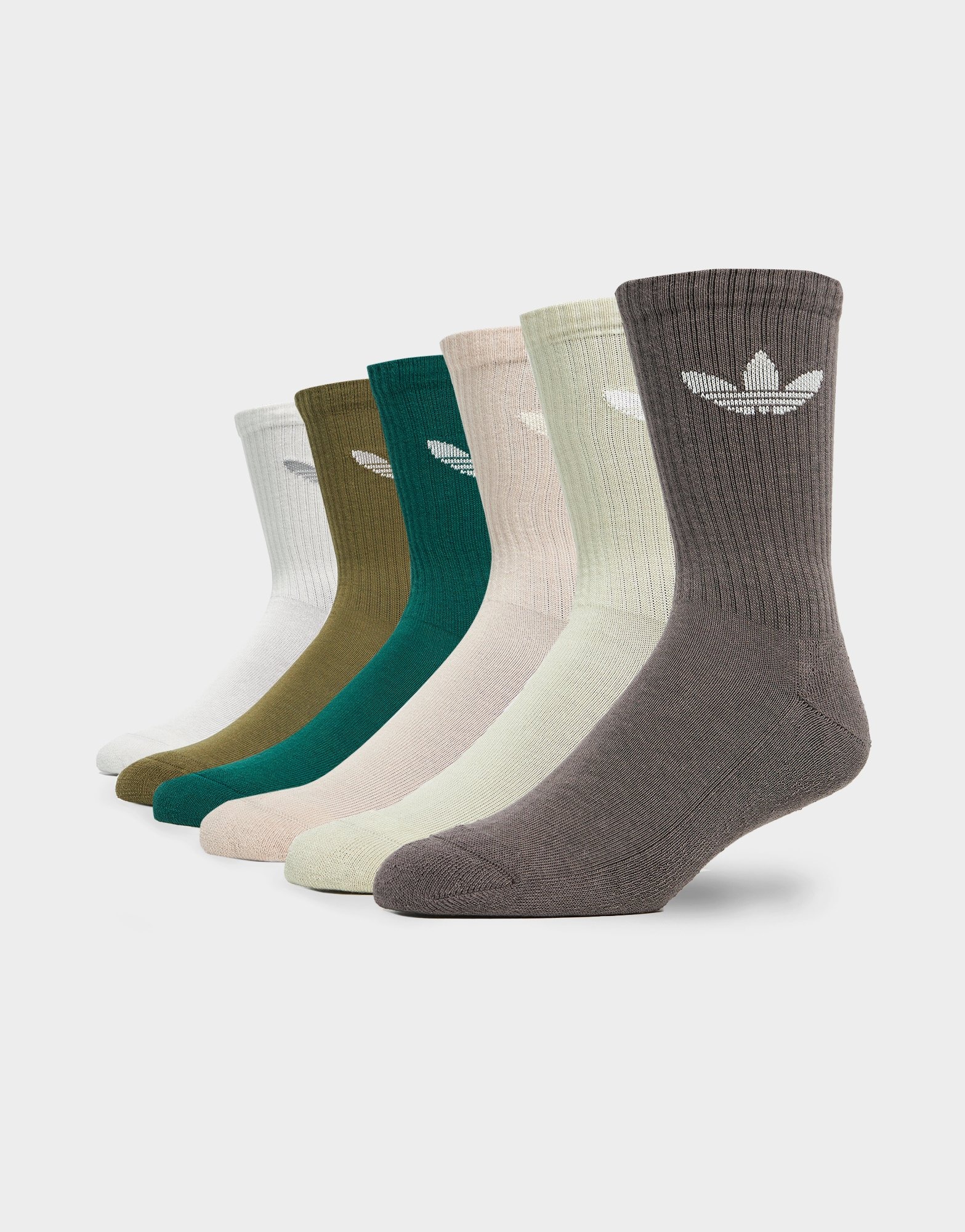 Multi adidas Originals Trefoil Crew Socks 6 Pack - JD Sports NZ