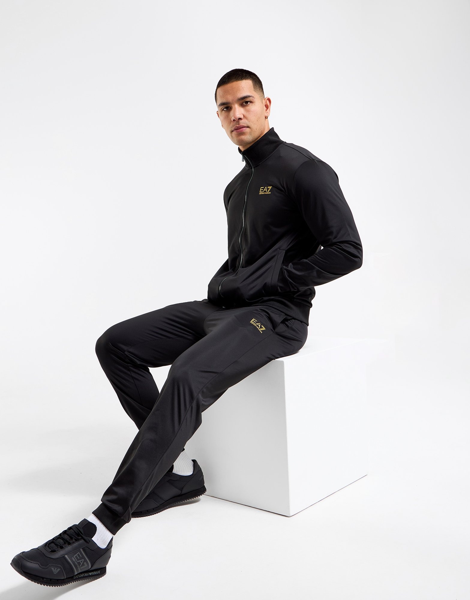 Black EA7 Tracksuit Set - JD Sports