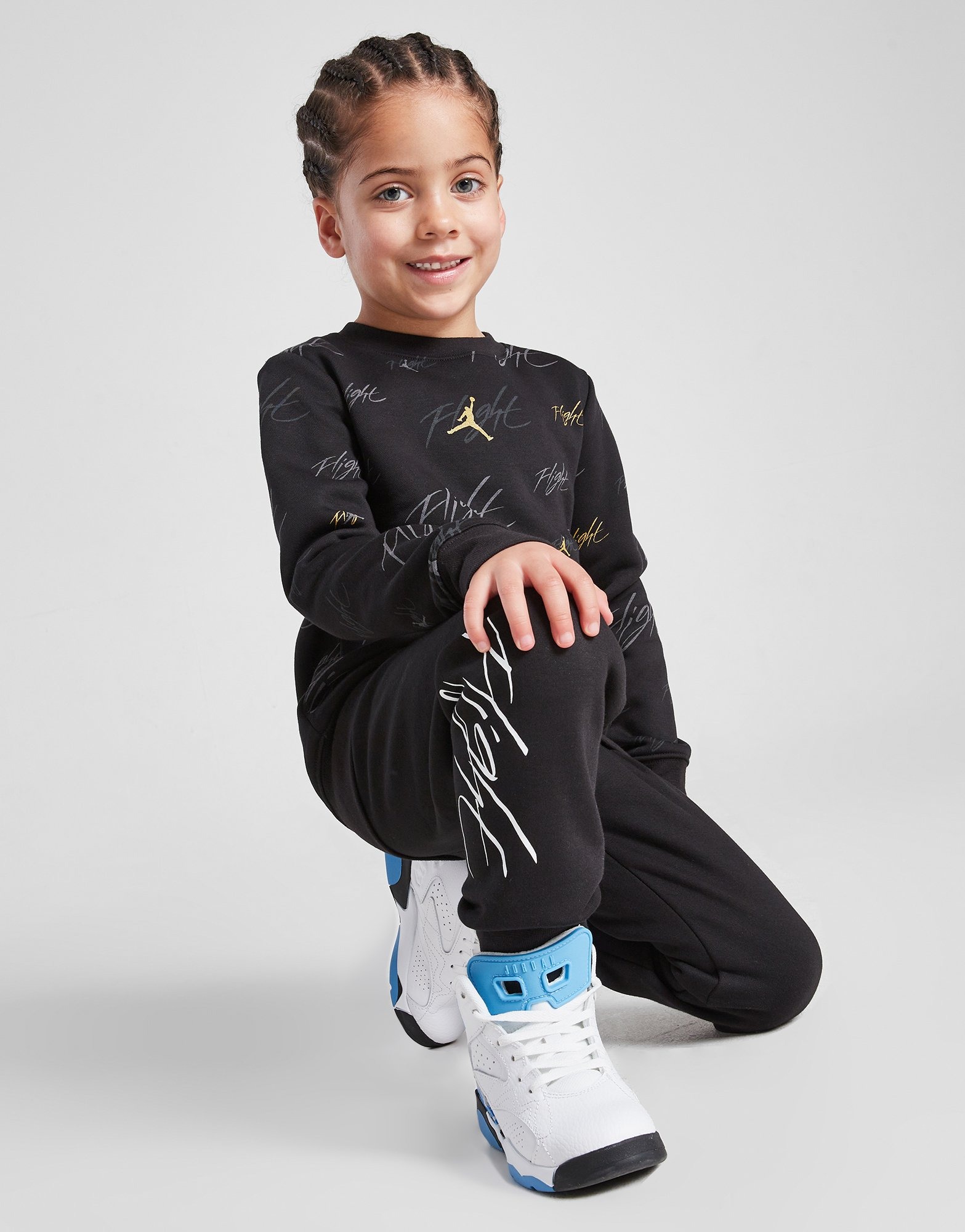Black Jordan Sweatshirt/Joggers Tracksuit Set Children's - JD Sports