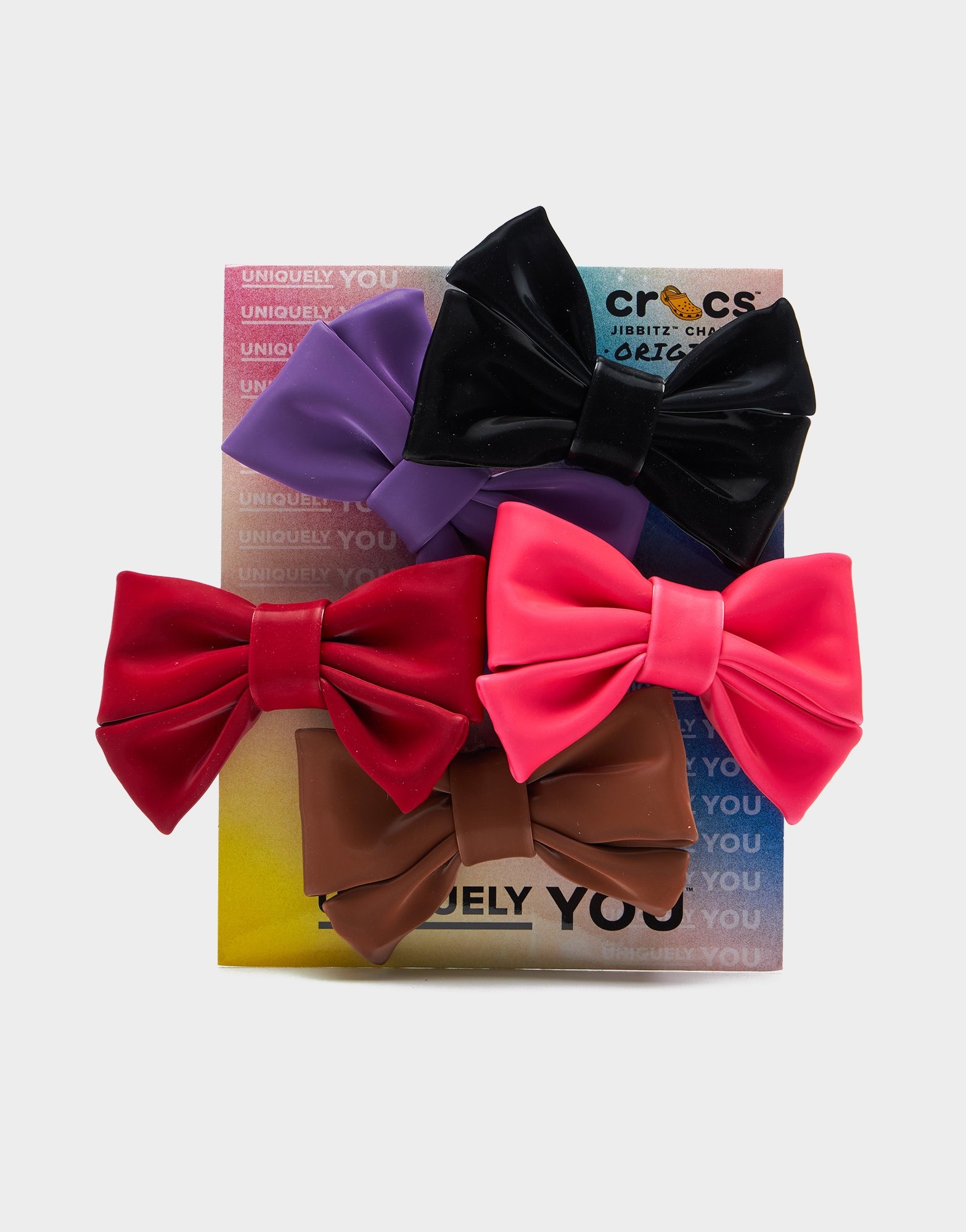 Multi Crocs Jibbitz Charms 'Solid Romantic Bow' 5 Pack - JD Sports NZ