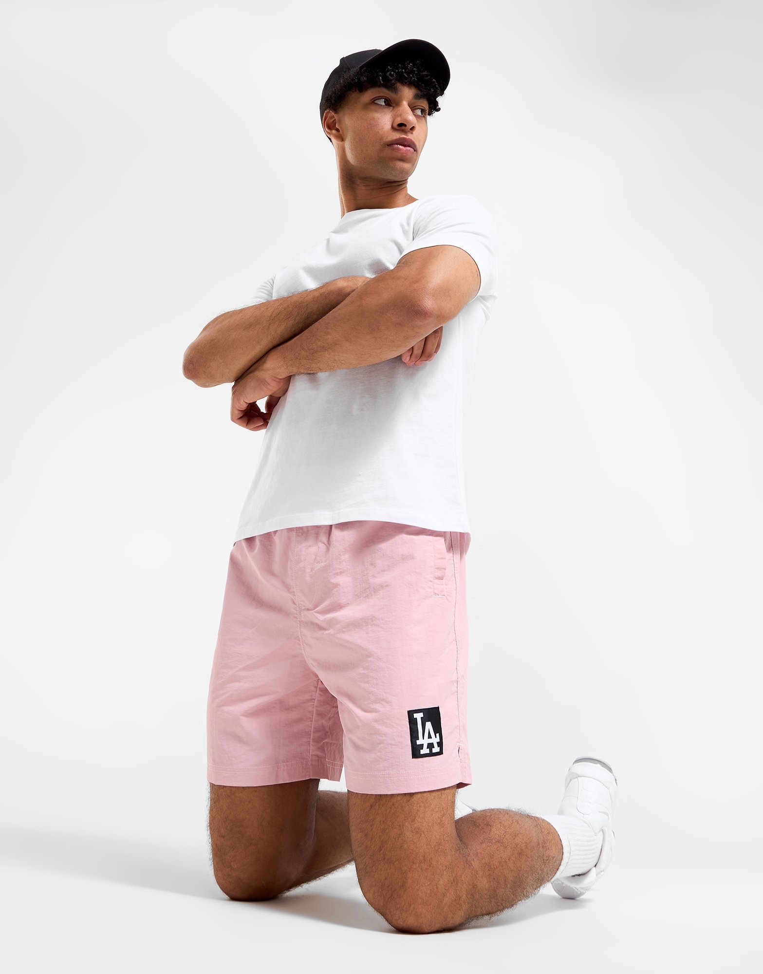 Pink Majestic LA Dodgers Shorts - JD Sports