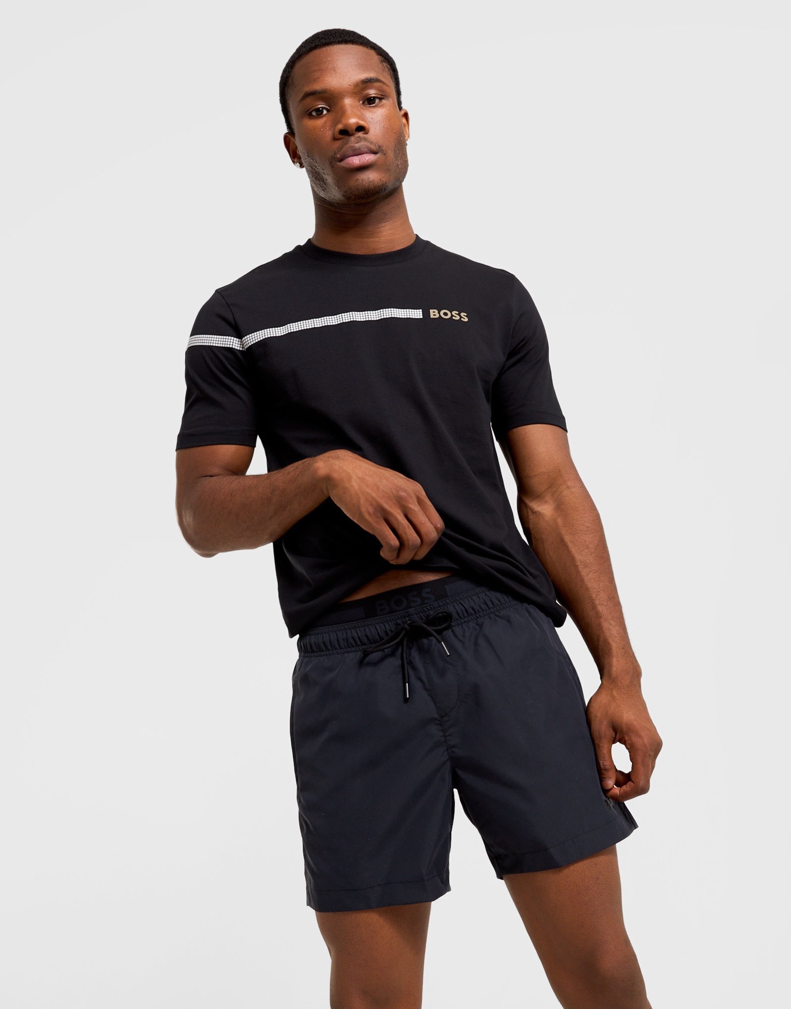 Black BOSS Woven Swim Shorts - JD Sports NZ
