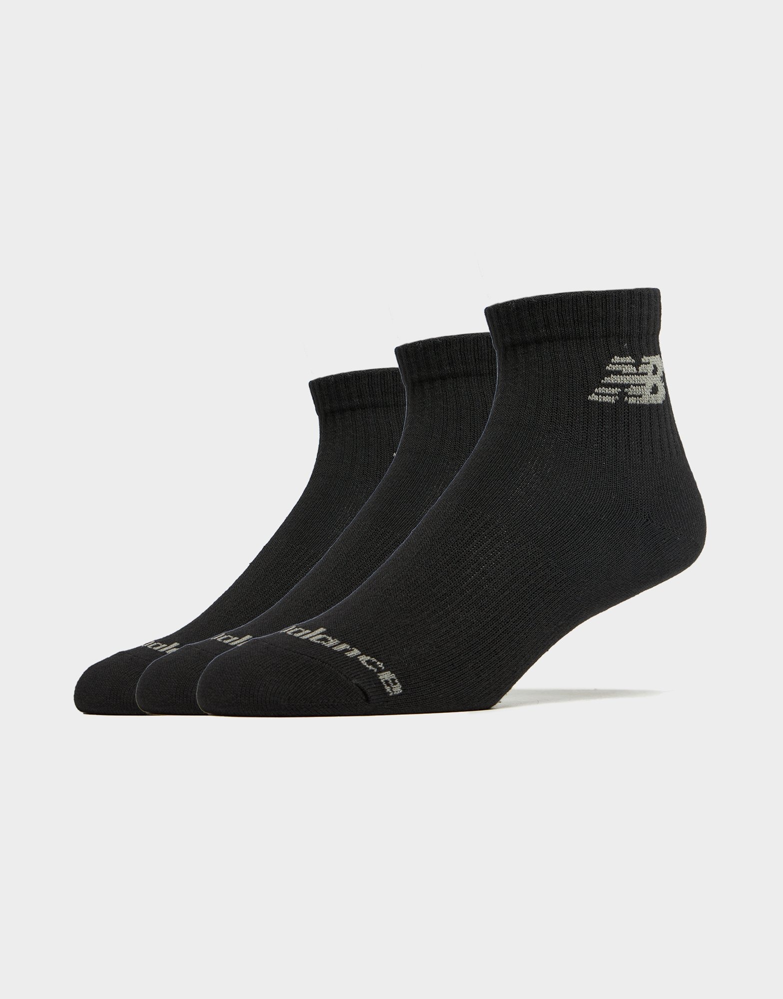 Black New Balance Crew Mid Socks 3 Pack - JD Sports NZ