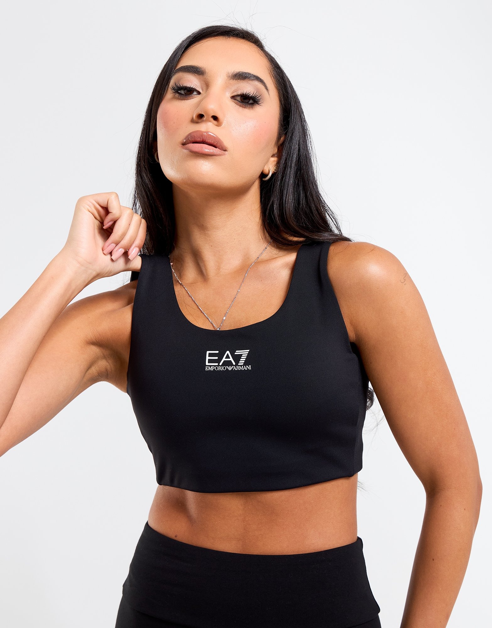 Black EA7 Sports Bra - JD Sports