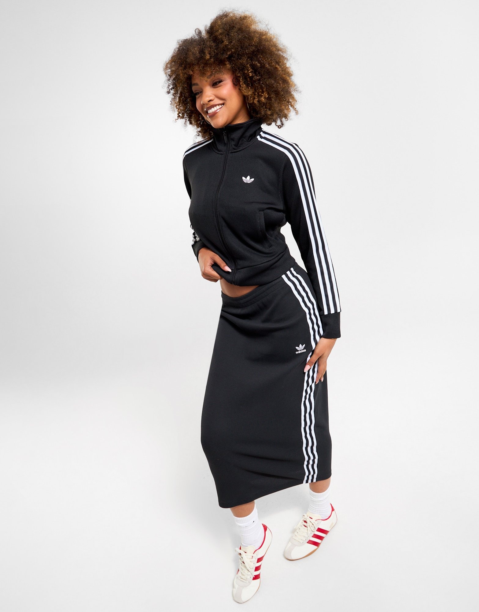 Black adidas Originals Firebird Knit Track Top - JD Sports NZ