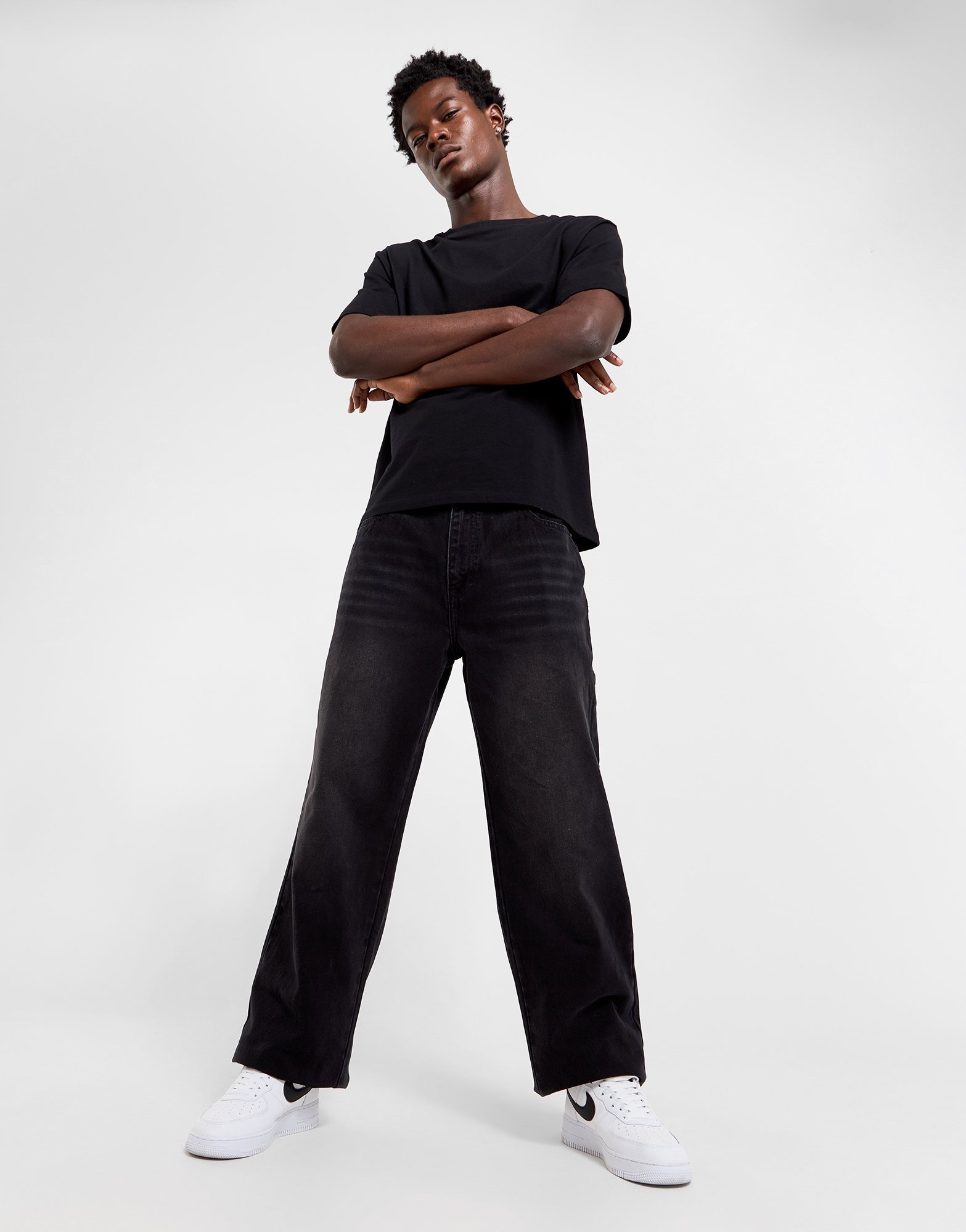 Black MERCIER Worker Denim Jeans - JD Sports NZ