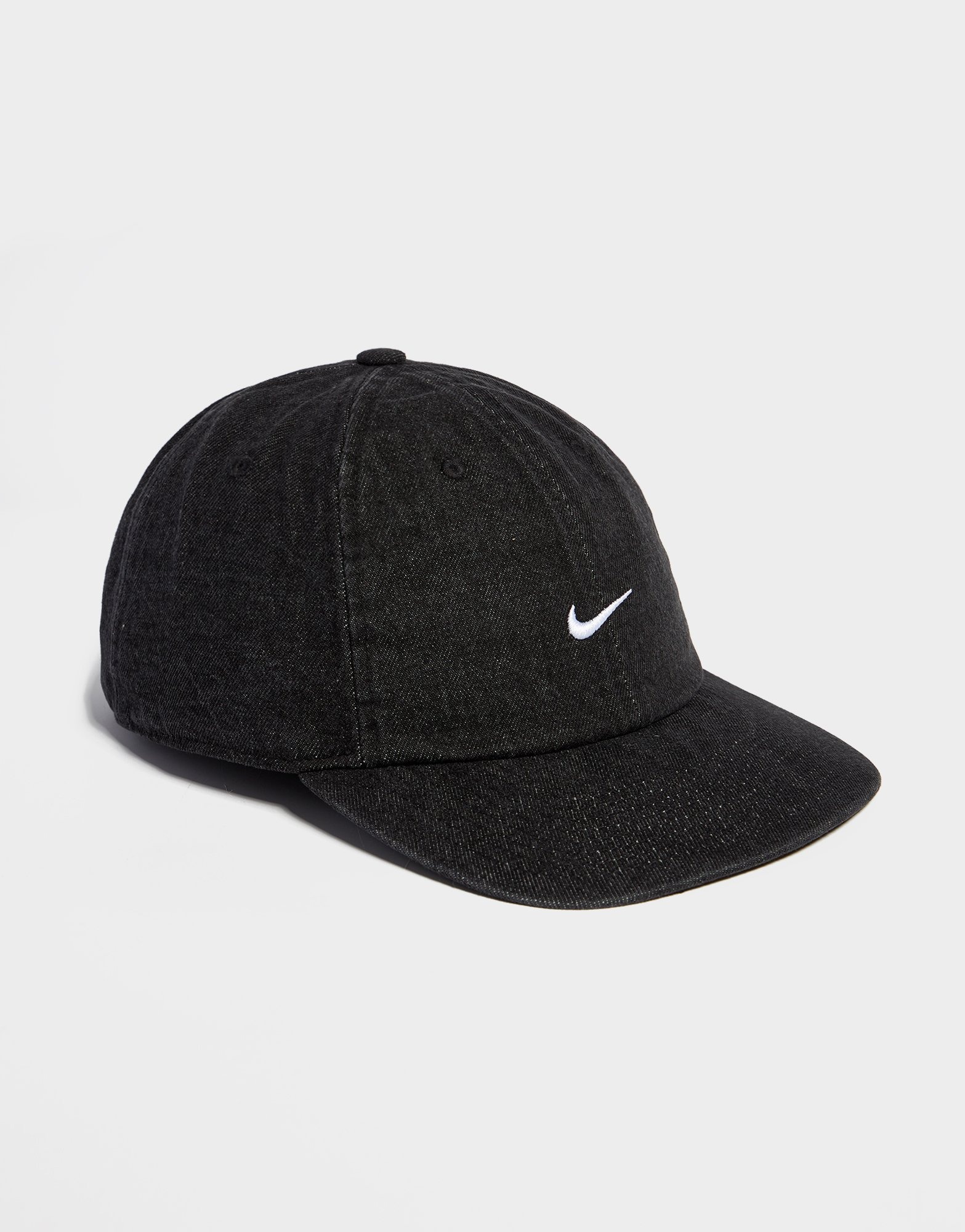 Black Nike Denim Swoosh Cap - JD Sports NZ