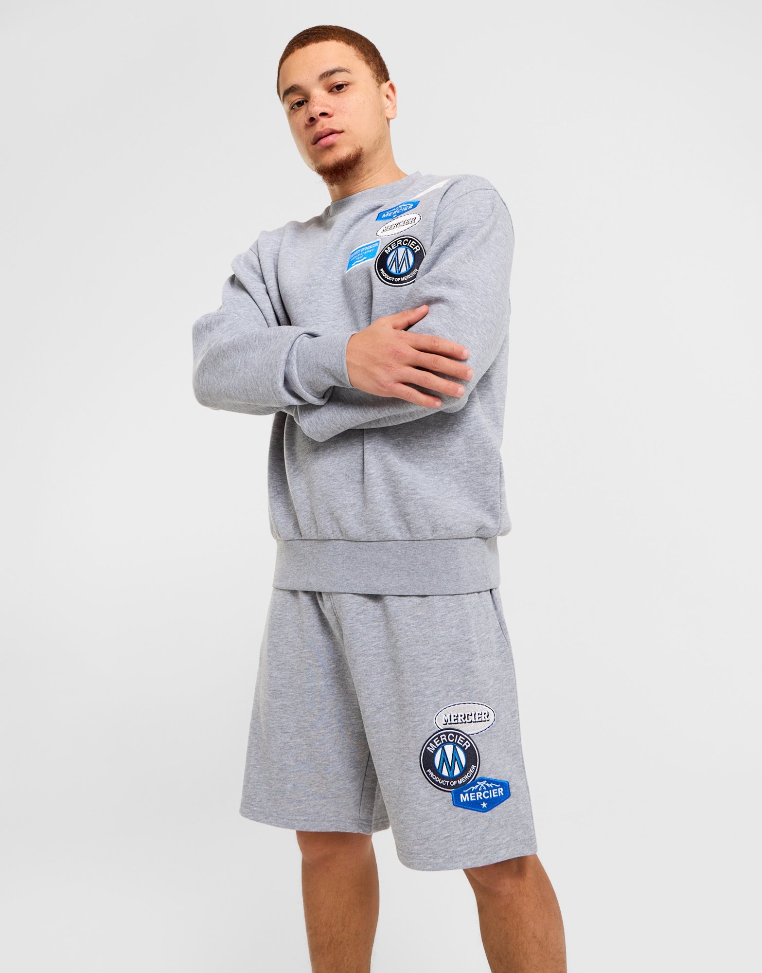 Grey MERCIER Badge Shorts - JD Sports Australia