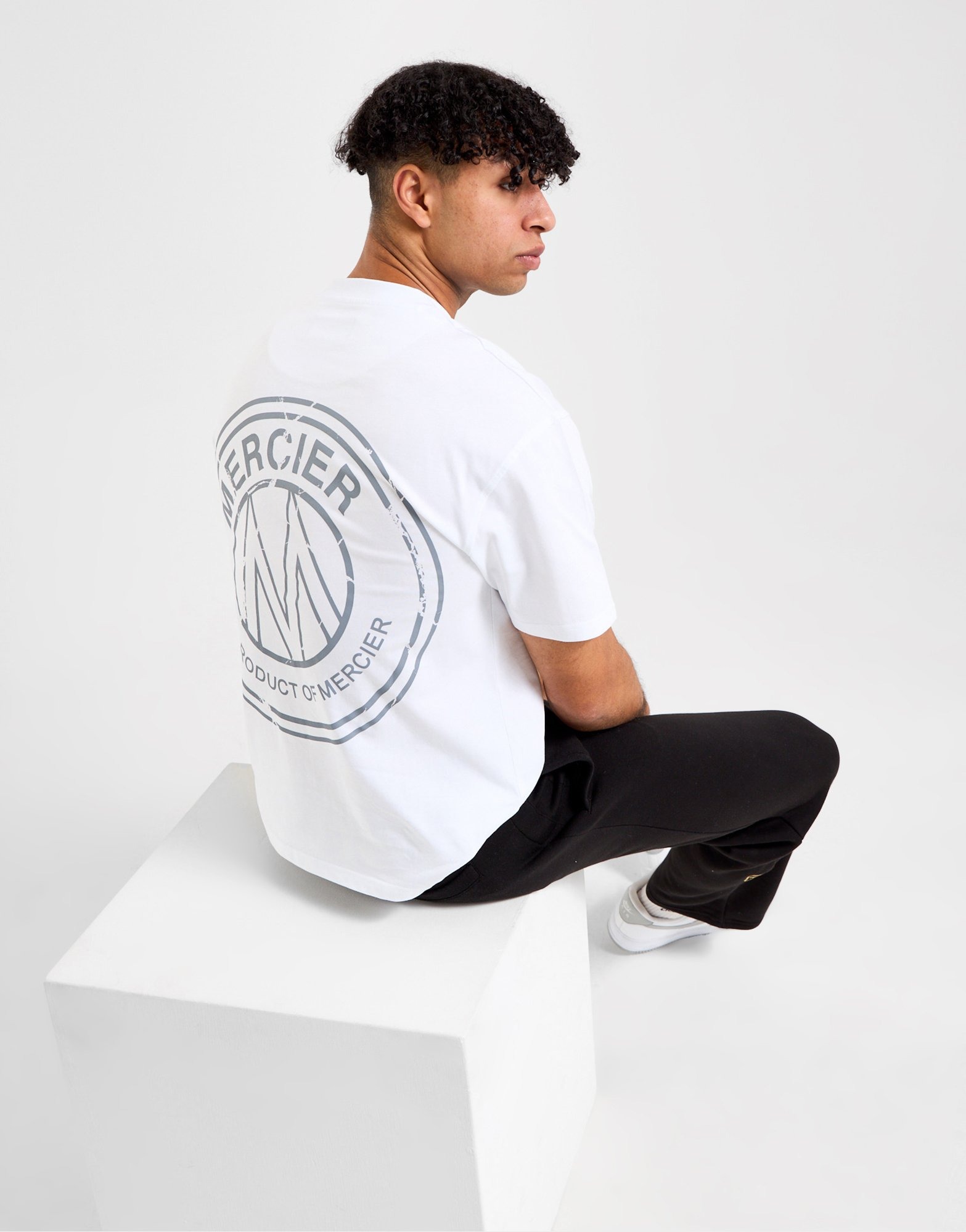 White MERCIER Fracture T-Shirt - JD Sports