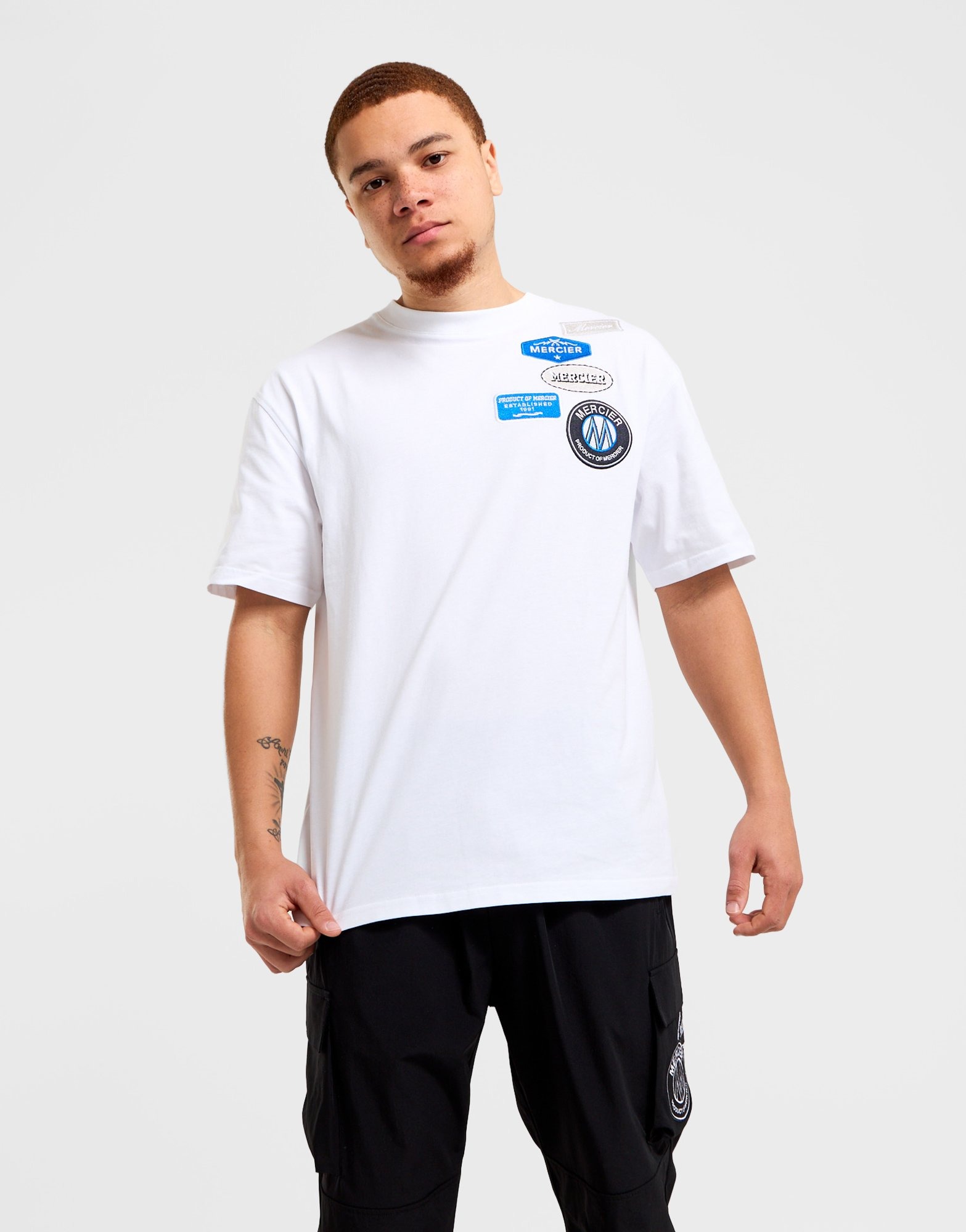White MERCIER Badge T-Shirt - JD Sports