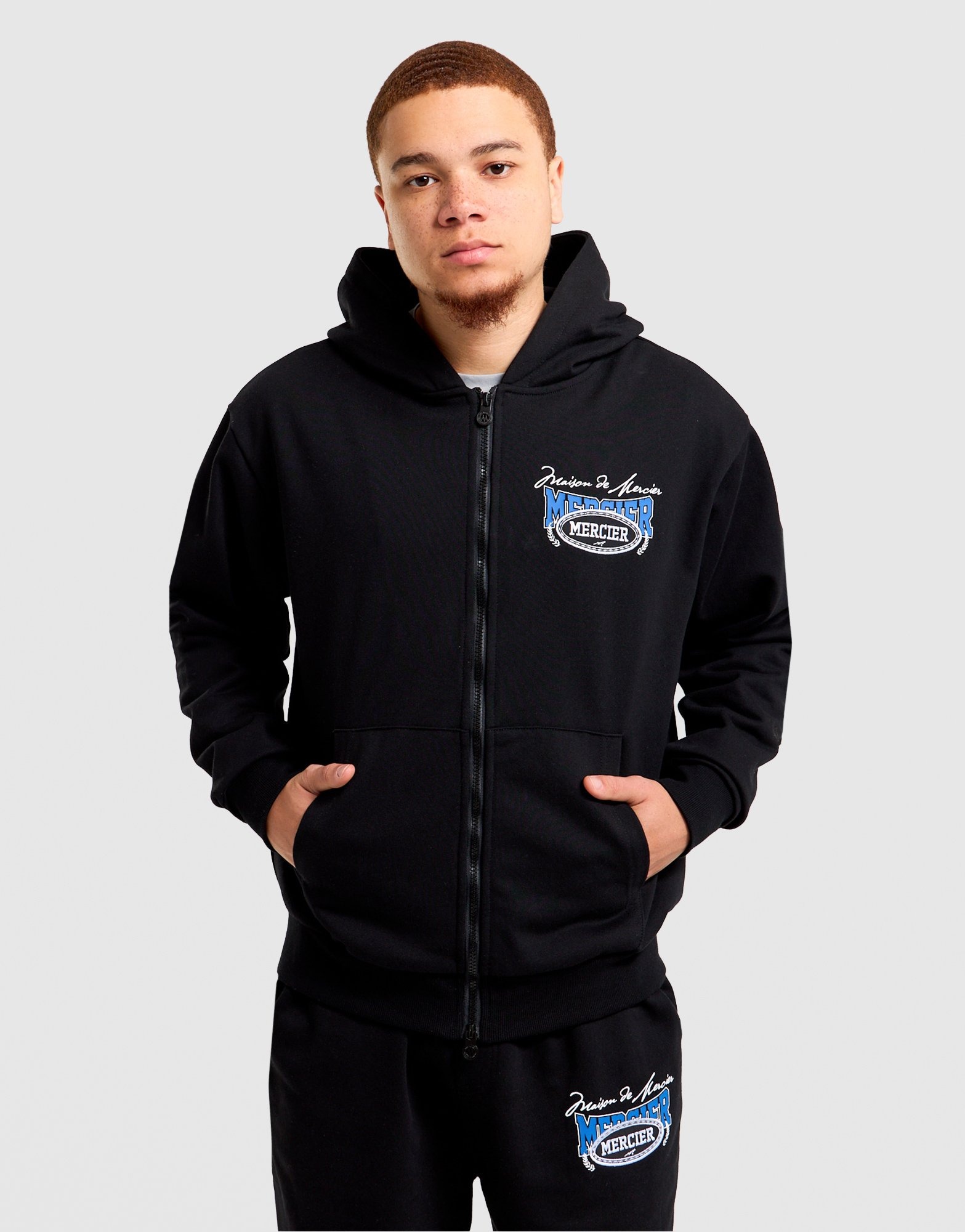 Black MERCIER Tour Full Zip Hoodie - JD Sports Australia