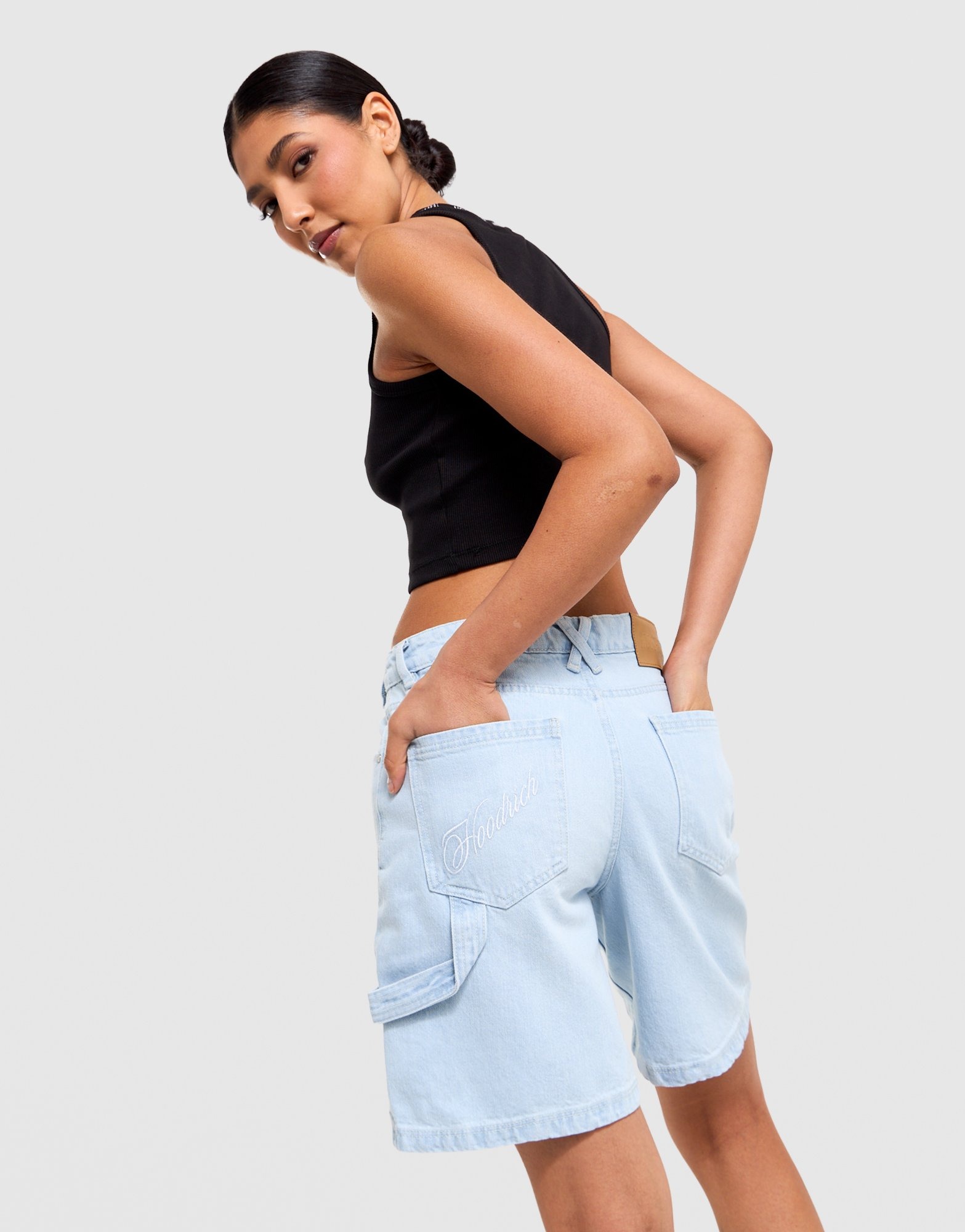 Blue Hoodrich Script Denim Jorts - JD Sports NZ