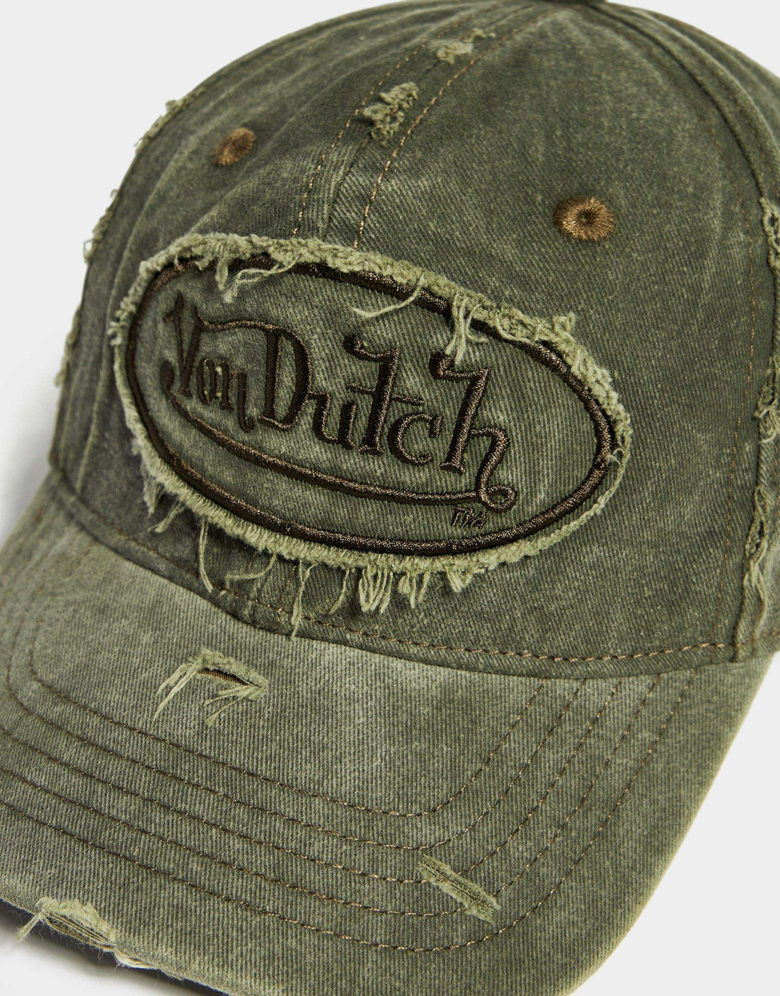 Green Von Dutch Distressed Cap - JD Sports Australia