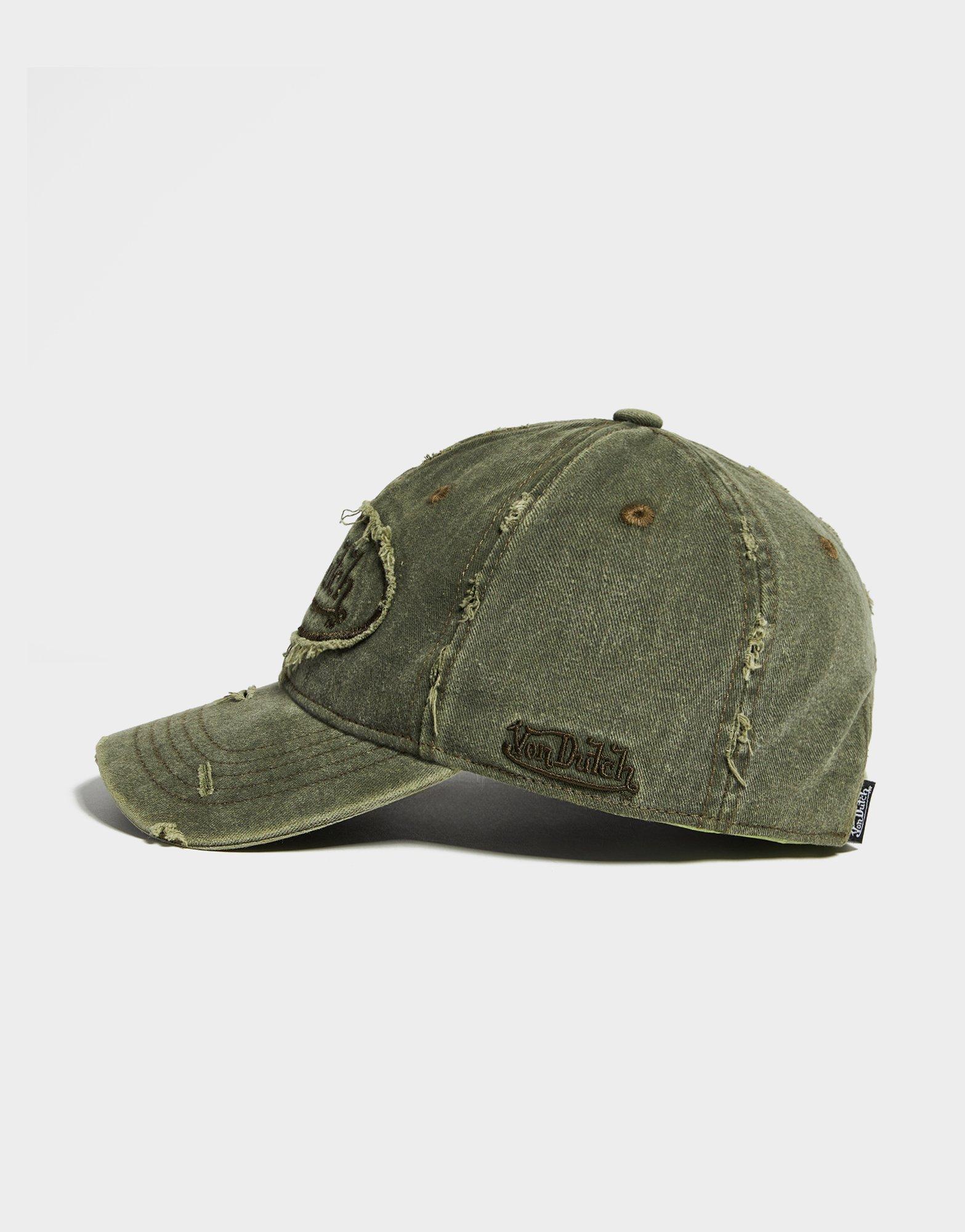Green Von Dutch Distressed Cap - JD Sports Australia