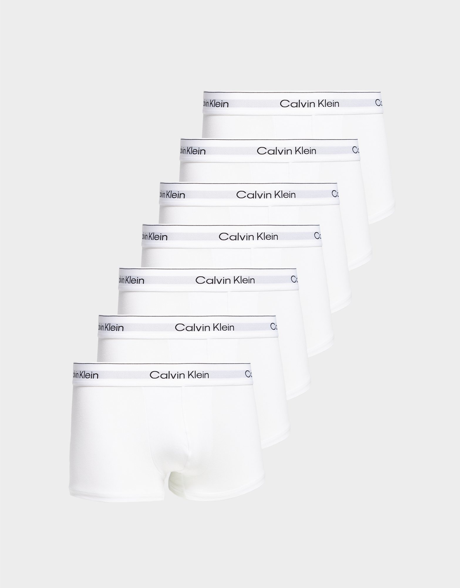 White Calvin Klein Icon Cotton Stretch Trunks 7 Pack - JD Sports NZ