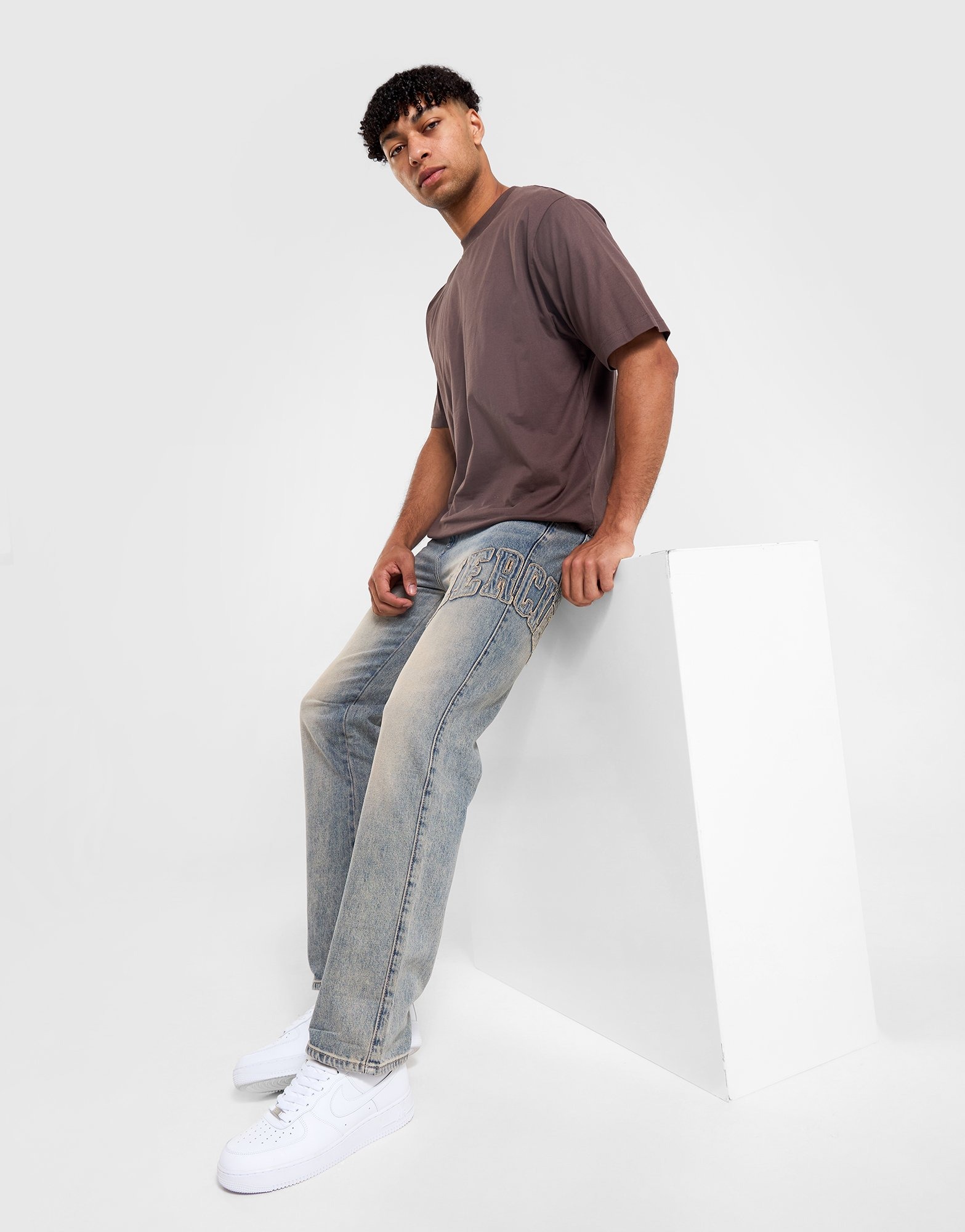 Blue MERCIER Distressed Denim Jeans - JD Sports Australia
