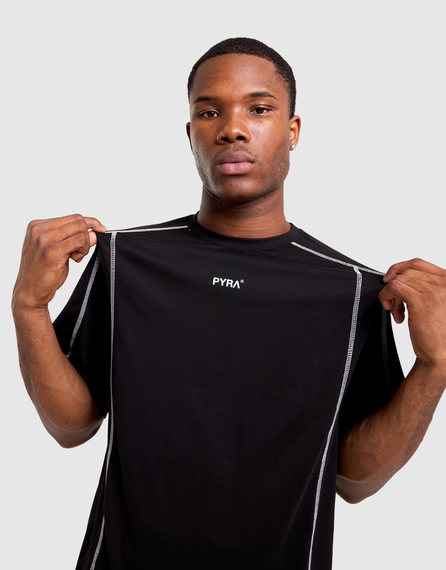 Black Pyra Contrast T-Shirt - JD Sports Australia