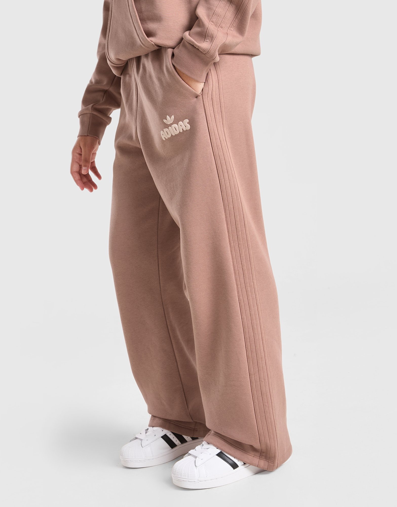 Brown adidas Originals Bubble Track Pants Junior's - JD Sports NZ