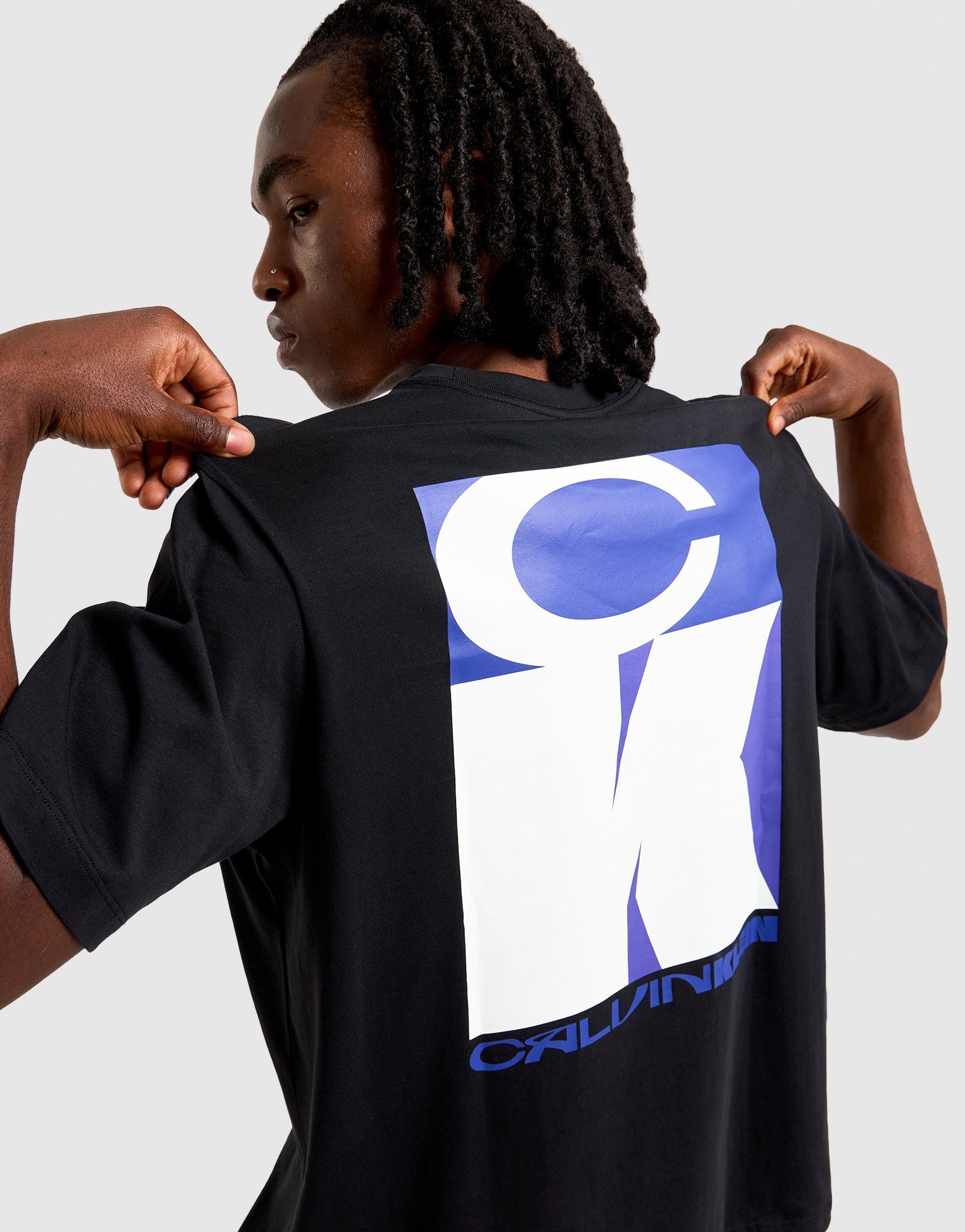 Black Calvin Klein Logo Stack T-Shirt - JD Sports NZ