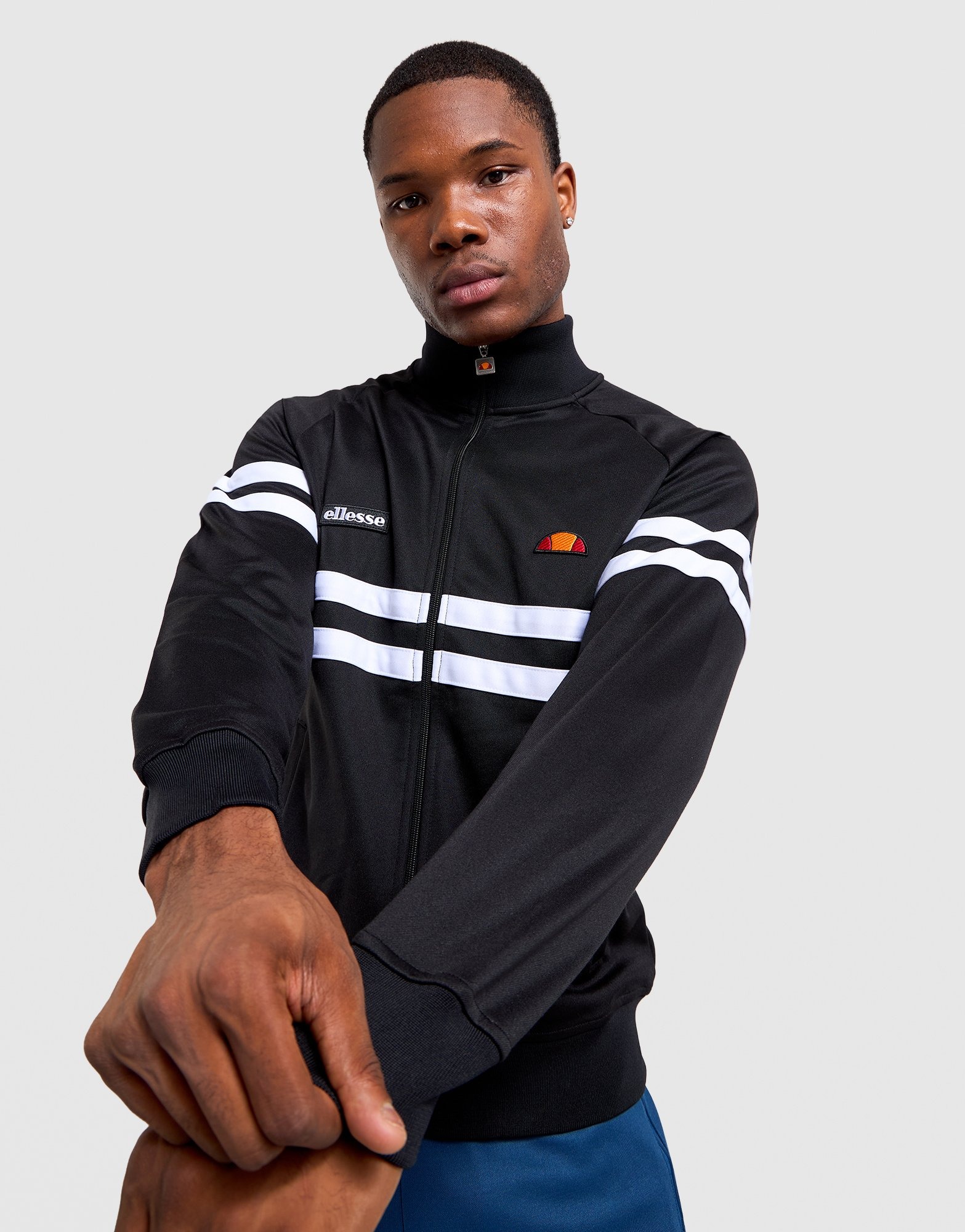 Black Ellesse Rimini Full-Zip Track Top - JD Sports NZ