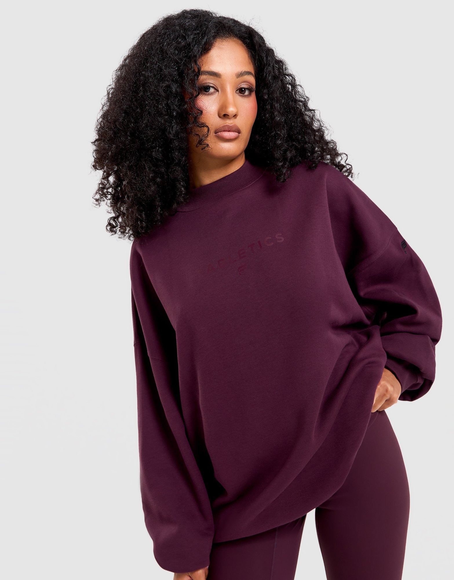 Red FABLETICS Cozy Fleece Sweatshirt - JD Sports Australia