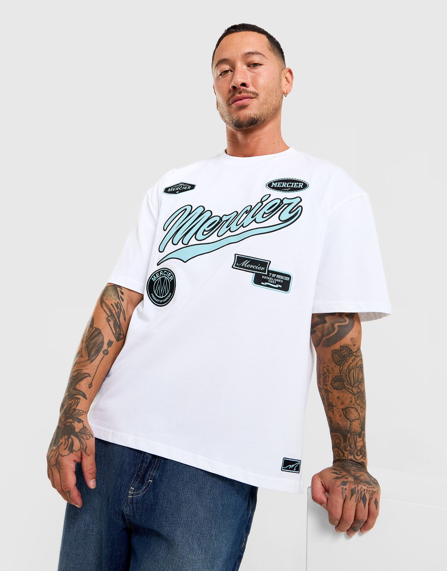 White MERCIER Teams T-Shirt - JD Sports NZ