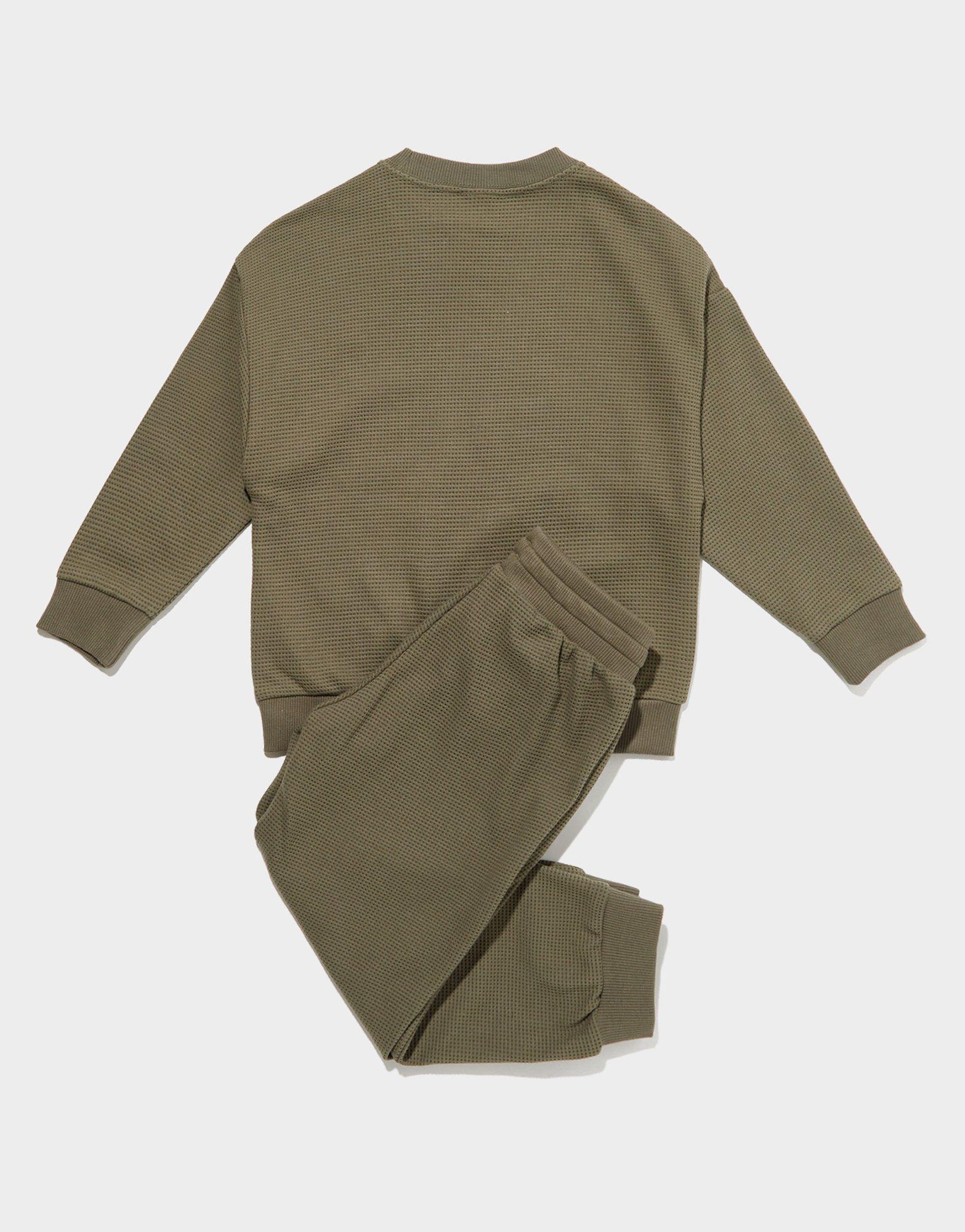 Green adidas Waffle Crew Tracksuit Set Children's - JD Sports NZ