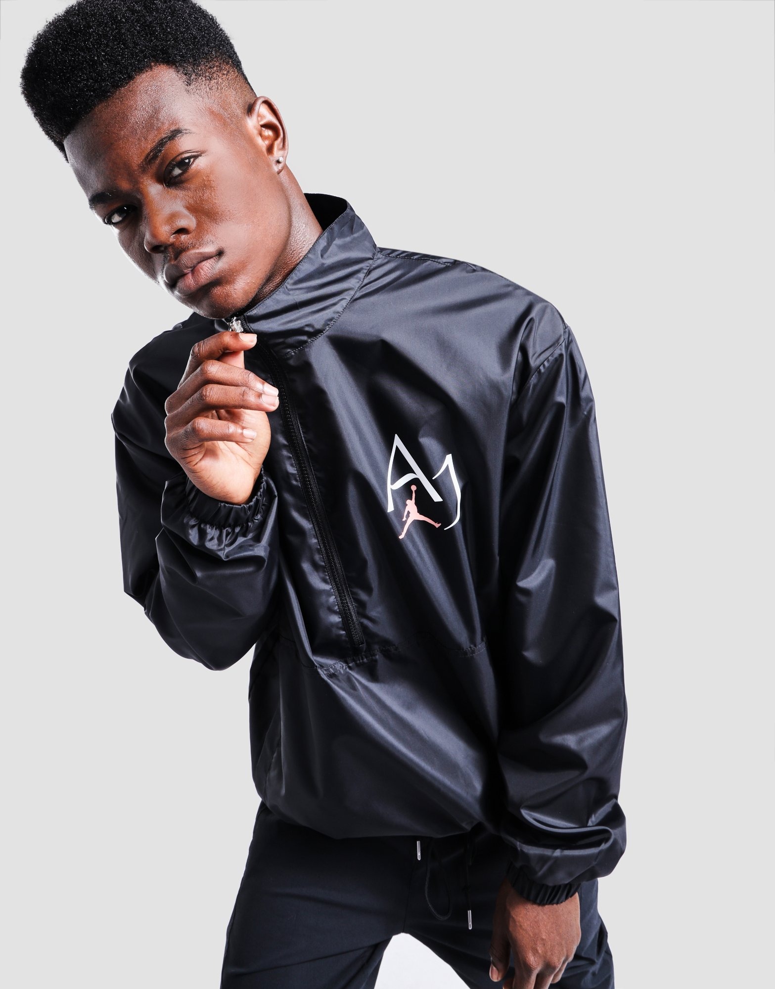 Black Jordan Half Zip DNA Track Top - JD Sports