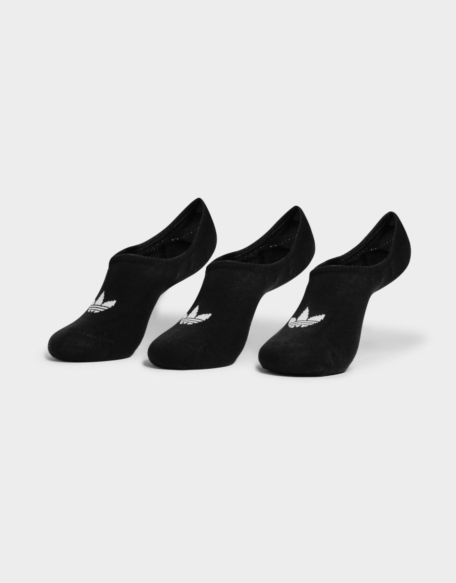 Black adidas Originals 3 Pack No Show Low-Cut Socks - JD Sports NZ