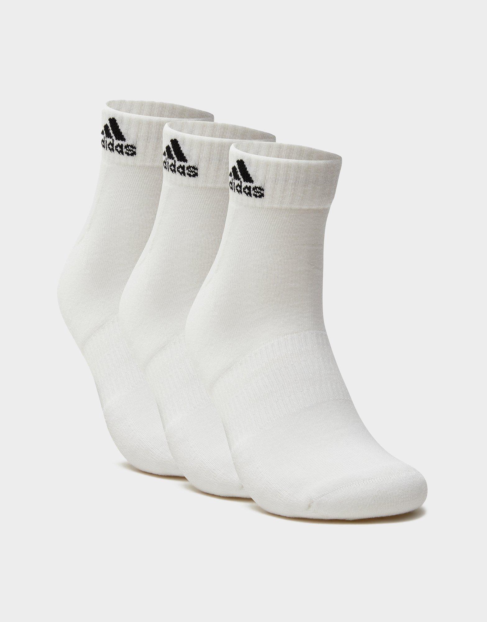 White adidas Cushioned Sportswear Ankle Socks 3 - JD Sports